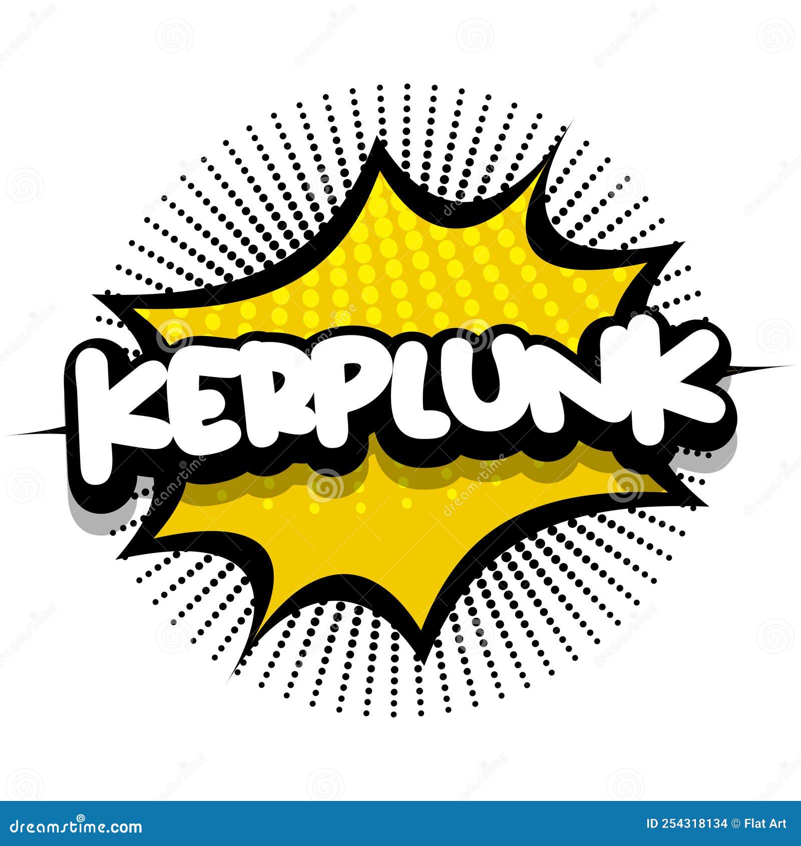 Kerplunk Comic Book Explosion Bubble Vector Illustration Stock Vector ...