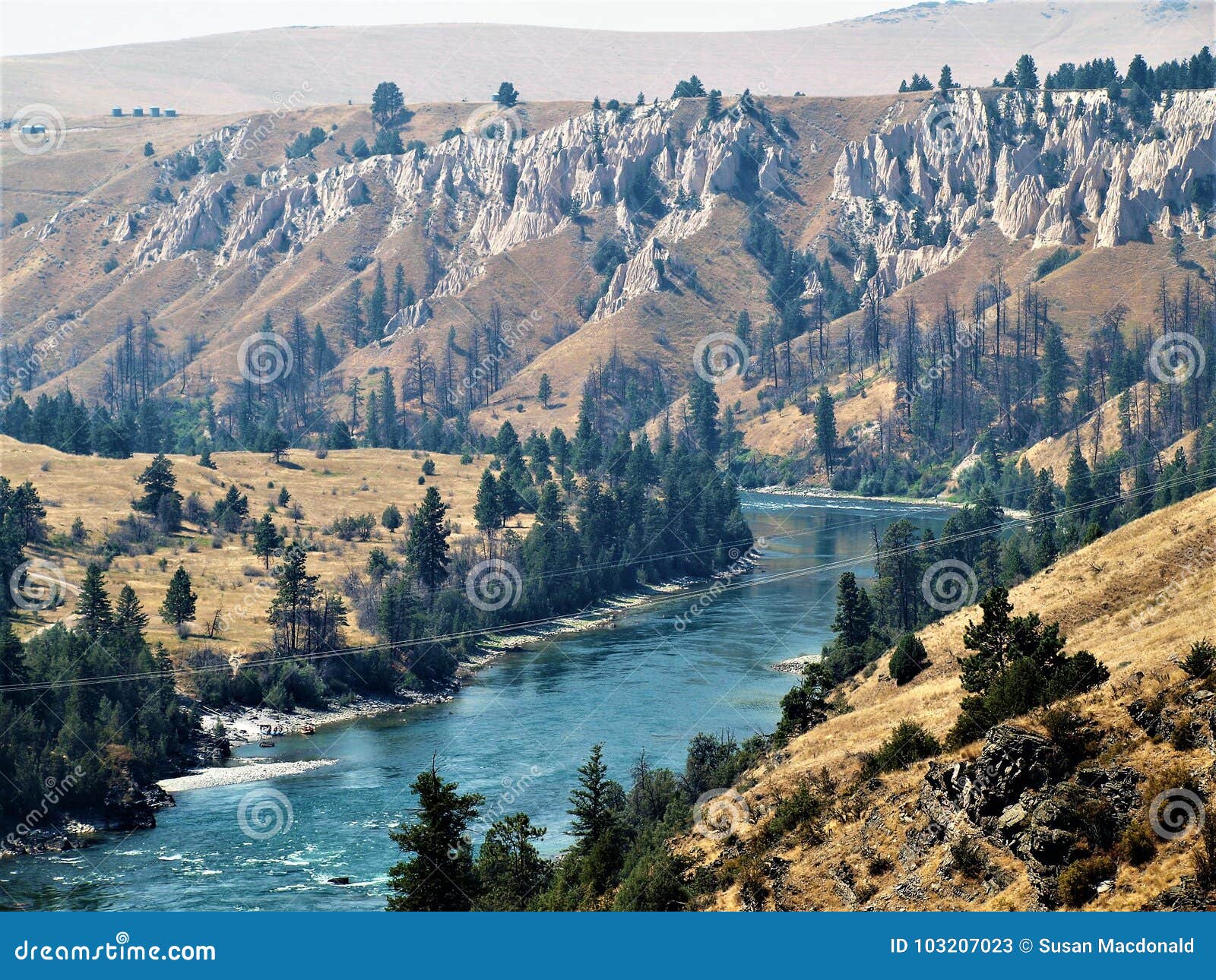 Kerr Dam stock image. Image of river, green, kerr, white - 103207023