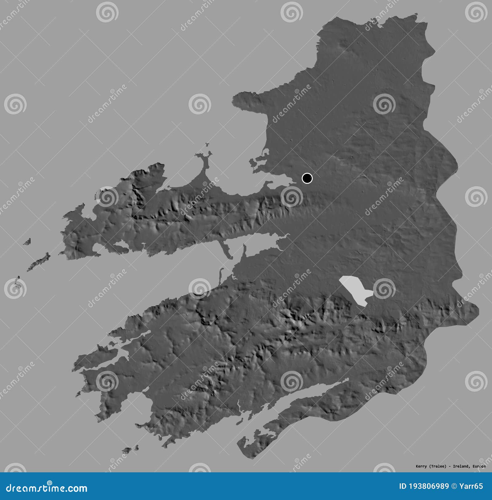 Kerry, County of Ireland, on Solid. Bilevel Stock Illustration ...