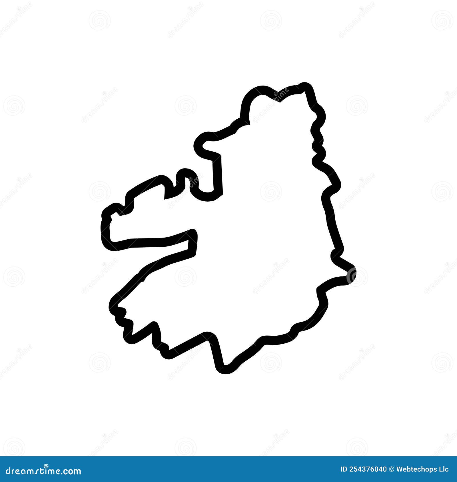Black Line Icon for Kerry, Map and Ireland Stock Illustration ...
