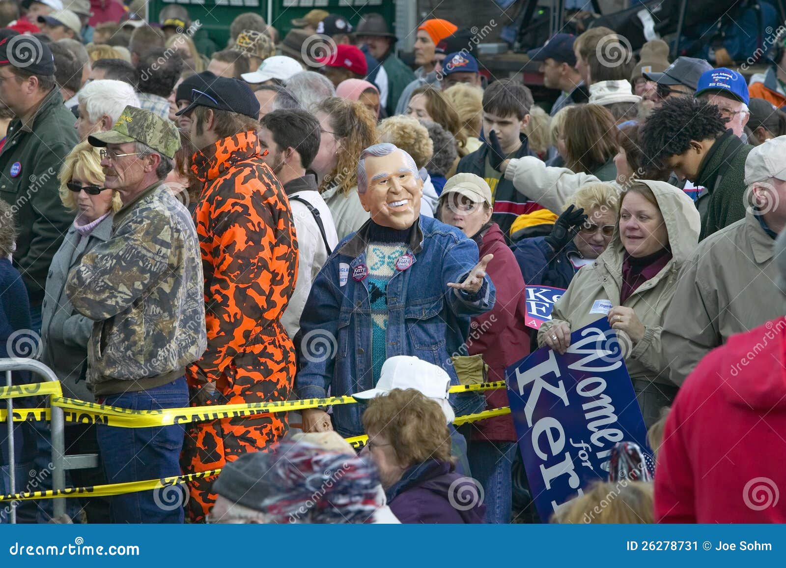 Kerry Supporter Dons a George W. Bush Mask Editorial Photo - Image of ...
