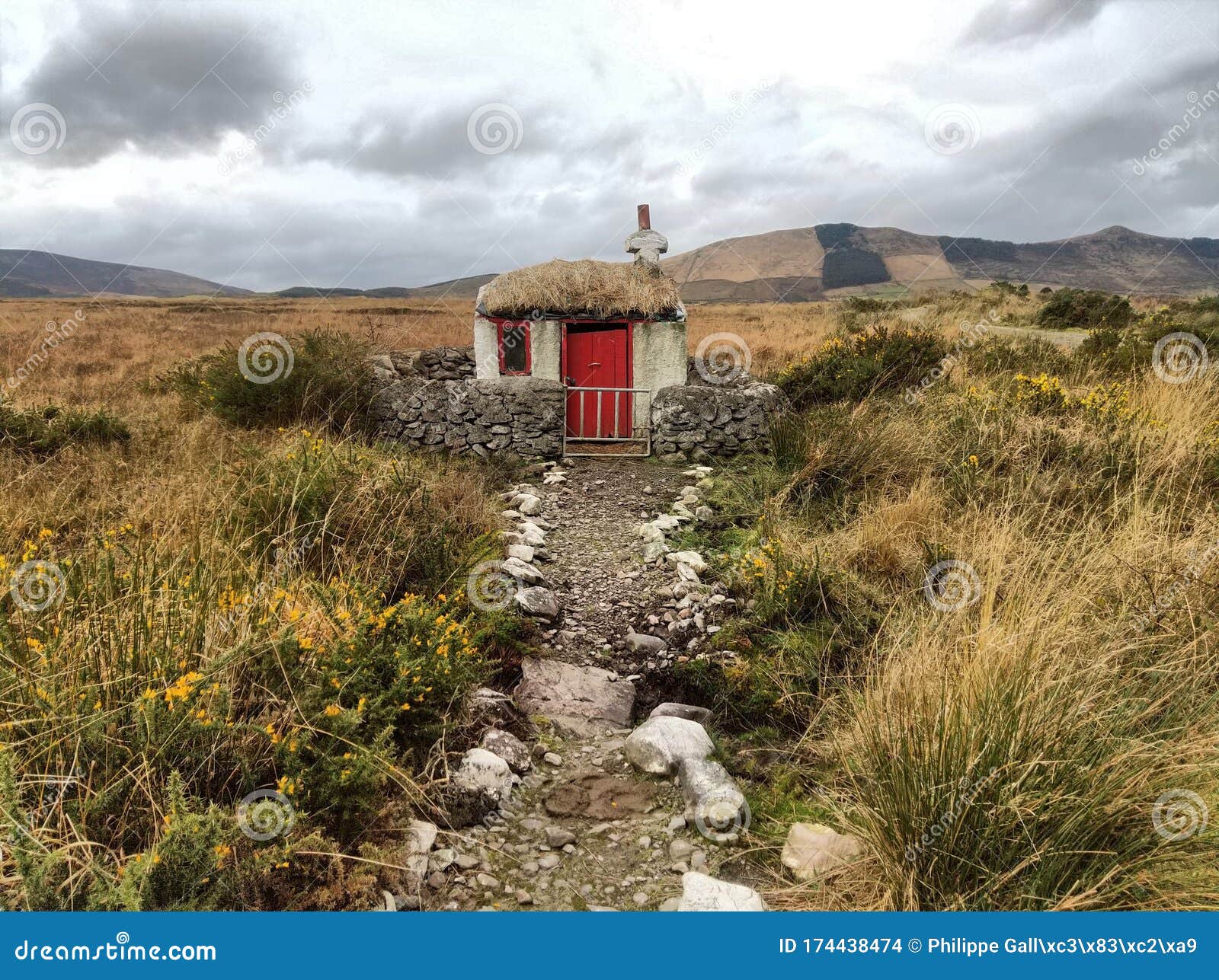 Kerry way bog house hiking stock photo. Image of house - 174438474