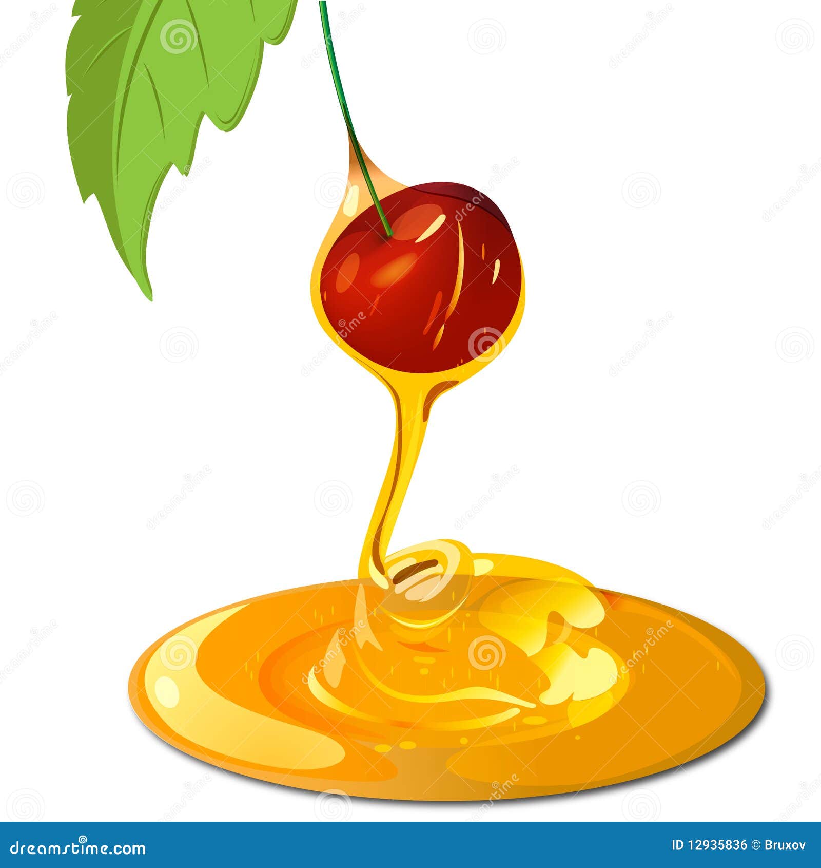 Kers vector illustratie. Illustration of vector, maaltijd - 12935836