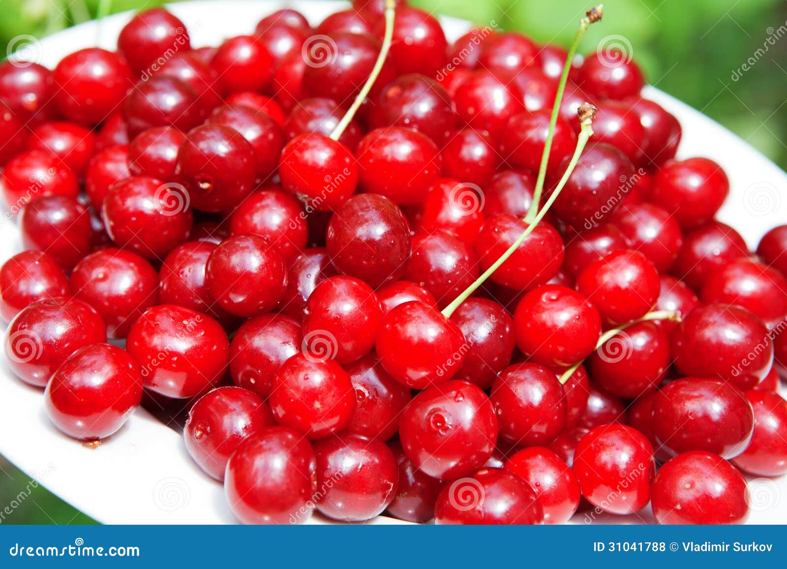 Kersen in de plaat stock foto. Image of maaltijd, naughty - 31041788