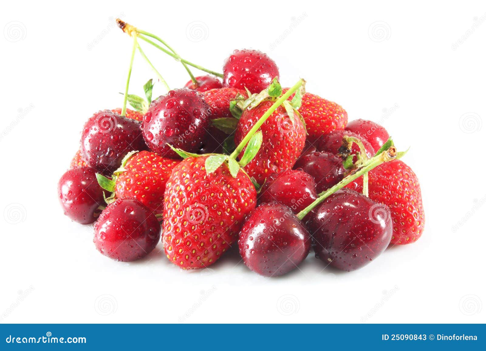 Kersen en aardbeien stock afbeelding. Image of handvol - 25090843