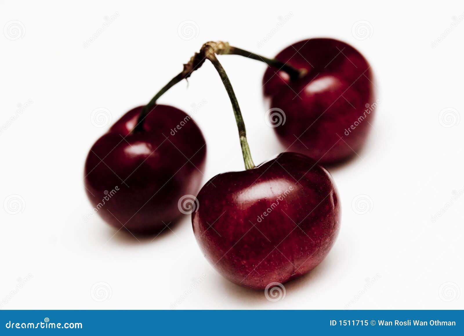 Kersen Op Witte Achtergrond Stock Afbeelding - Image of schitterend ...