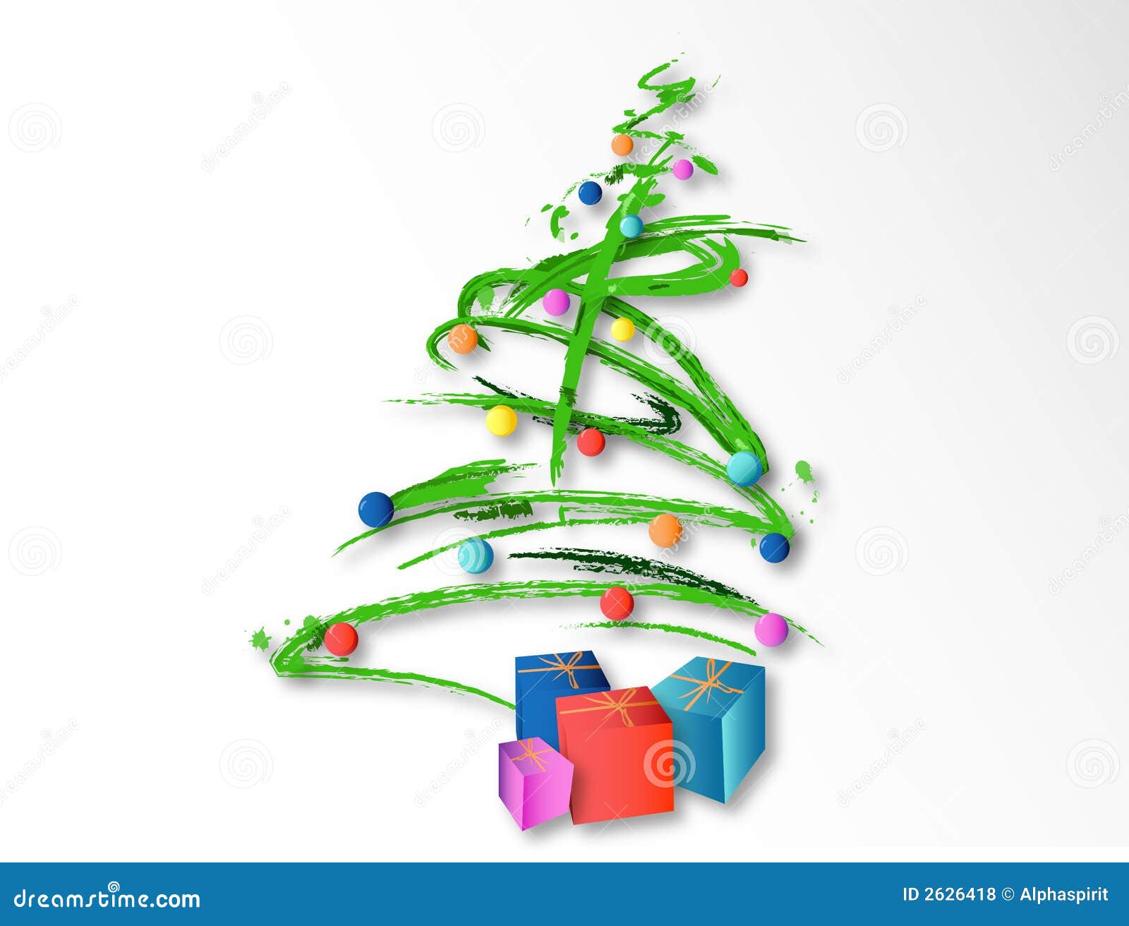 Kerstboom (vector) vector illustratie. Illustration of heden - 2626418