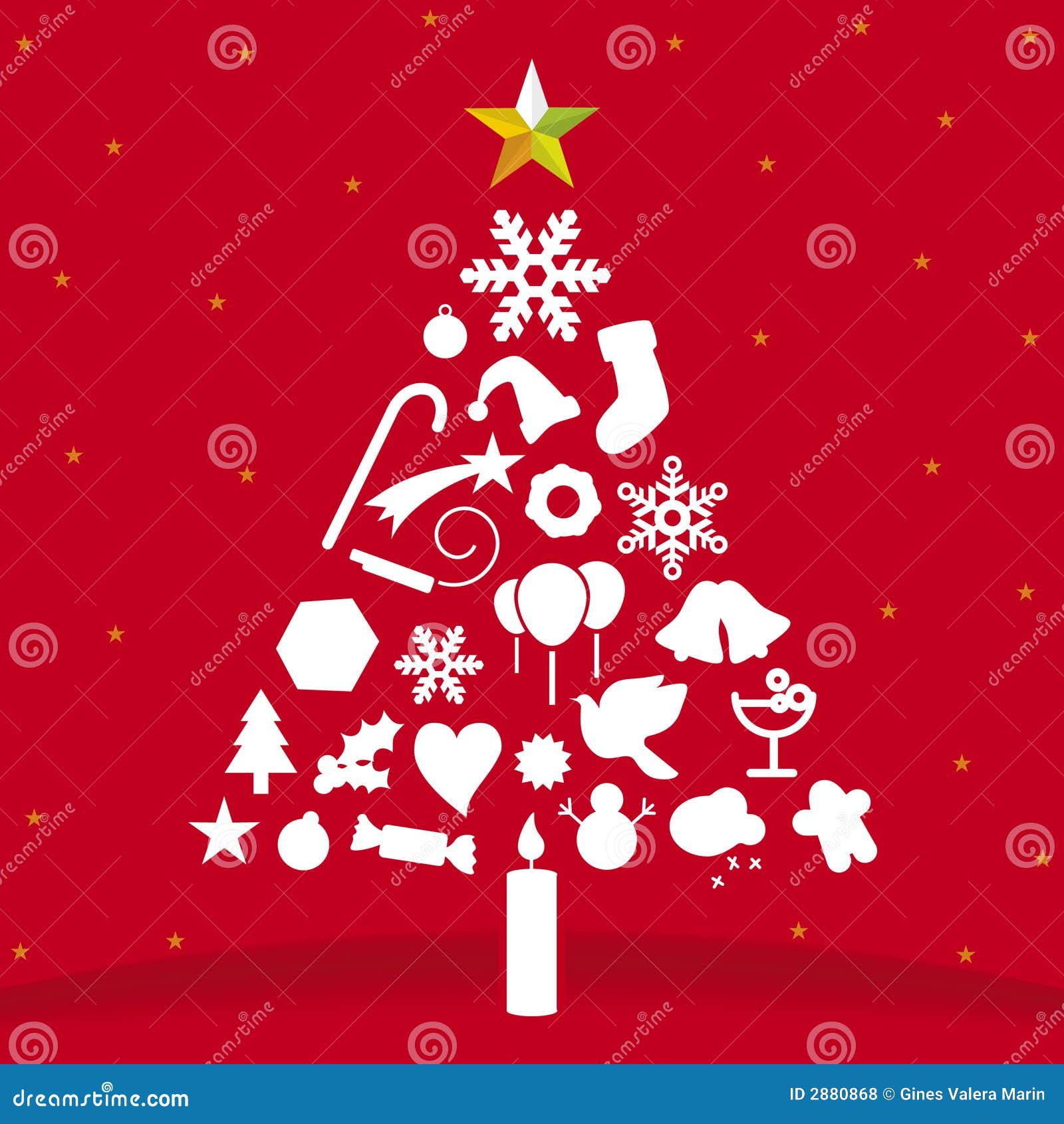 Kerstboom (vector) vector illustratie. Illustration of samenvatting ...