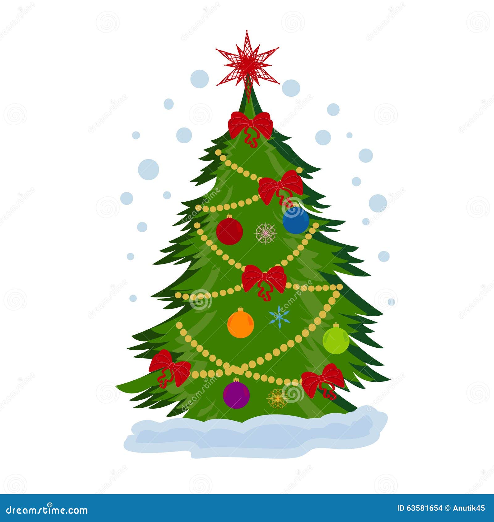 Kerstboom, Vectorillustratie Vector Illustratie - Illustration of kader ...