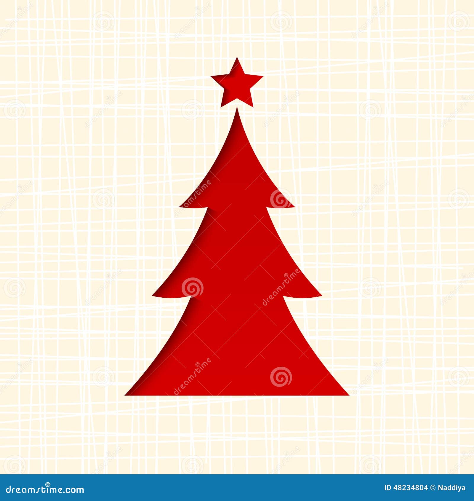 Kerstkaart Met Spar Vector Eps-10 Vector Illustratie - Illustration of ...