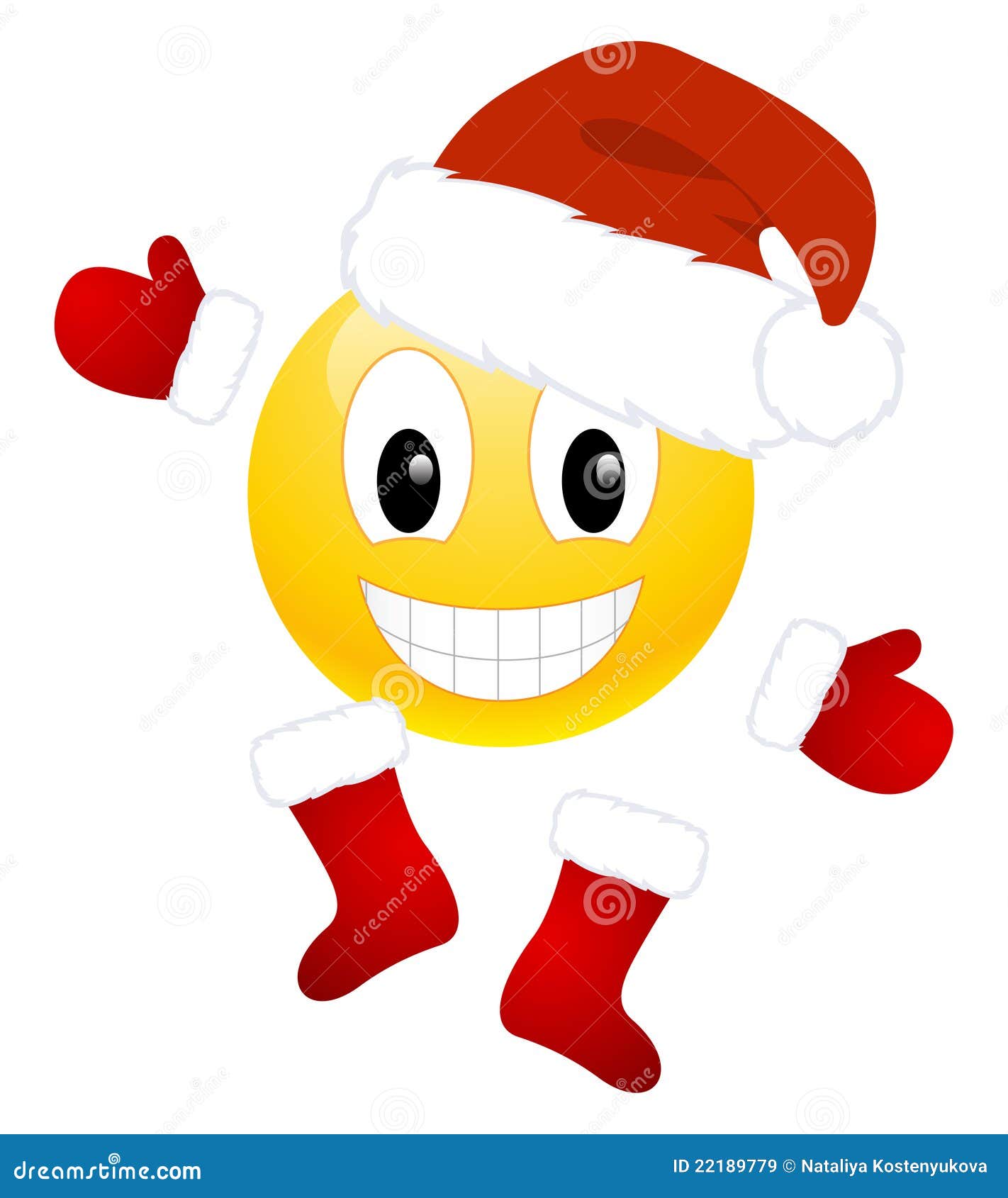 Kerstmis emoticon vector illustratie. Illustration of leuk - 22189779