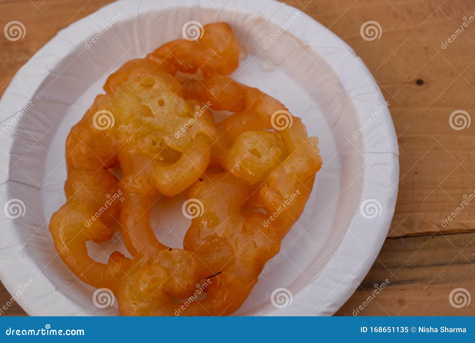 Kesar Jalebi Served in a Plate Stock Image - Image of plate, dessert ...