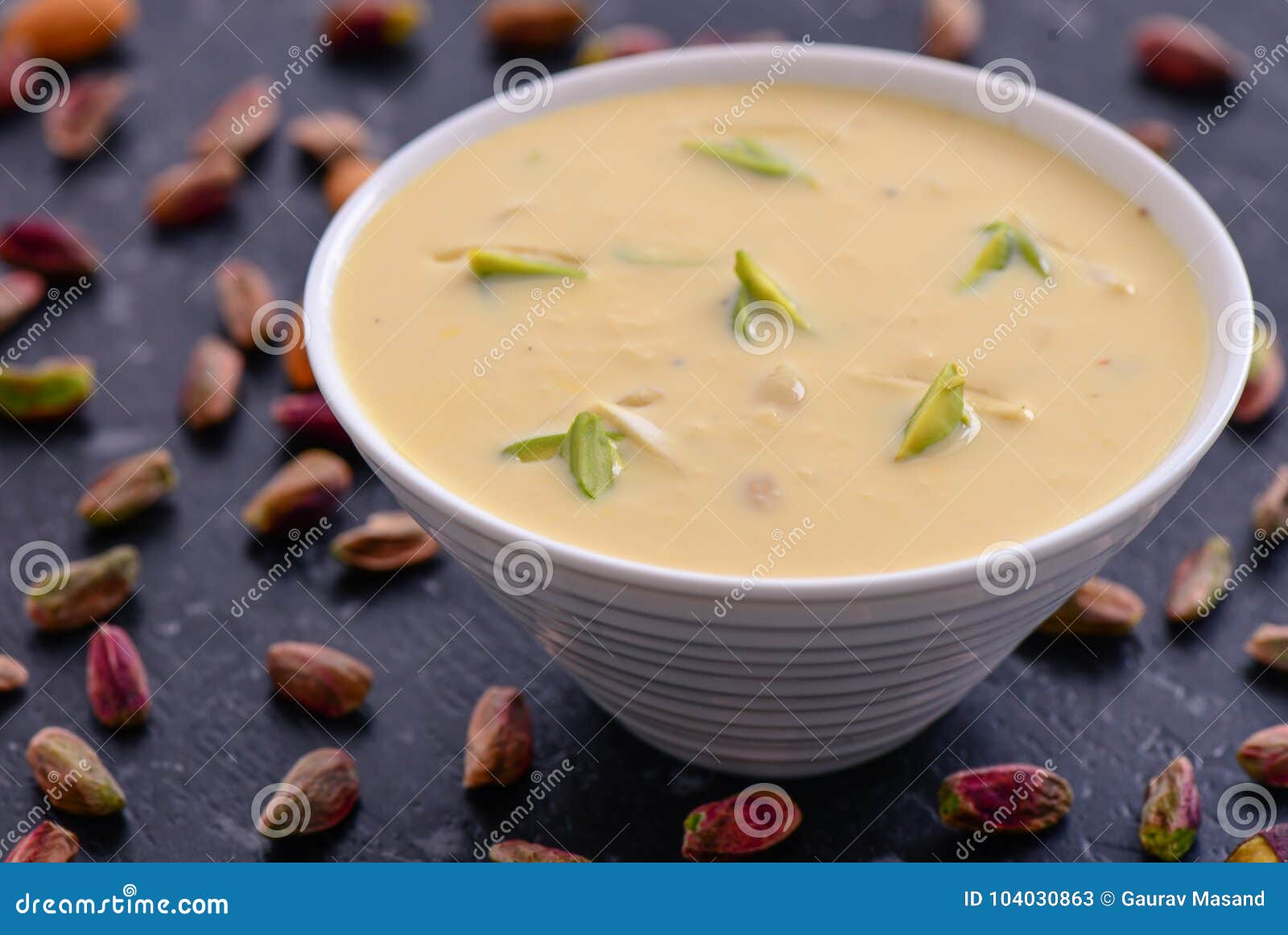 Kesar pista basundi stock image. Image of based, food - 104030863