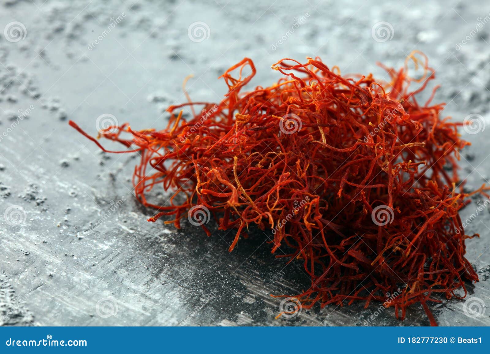 Kesar, Saffron, Crocus Sativus on Rustic Table, Pile of Indian Saffron ...