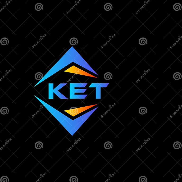 KET Abstract Technology Logo Design on Black Background. KET Creative ...