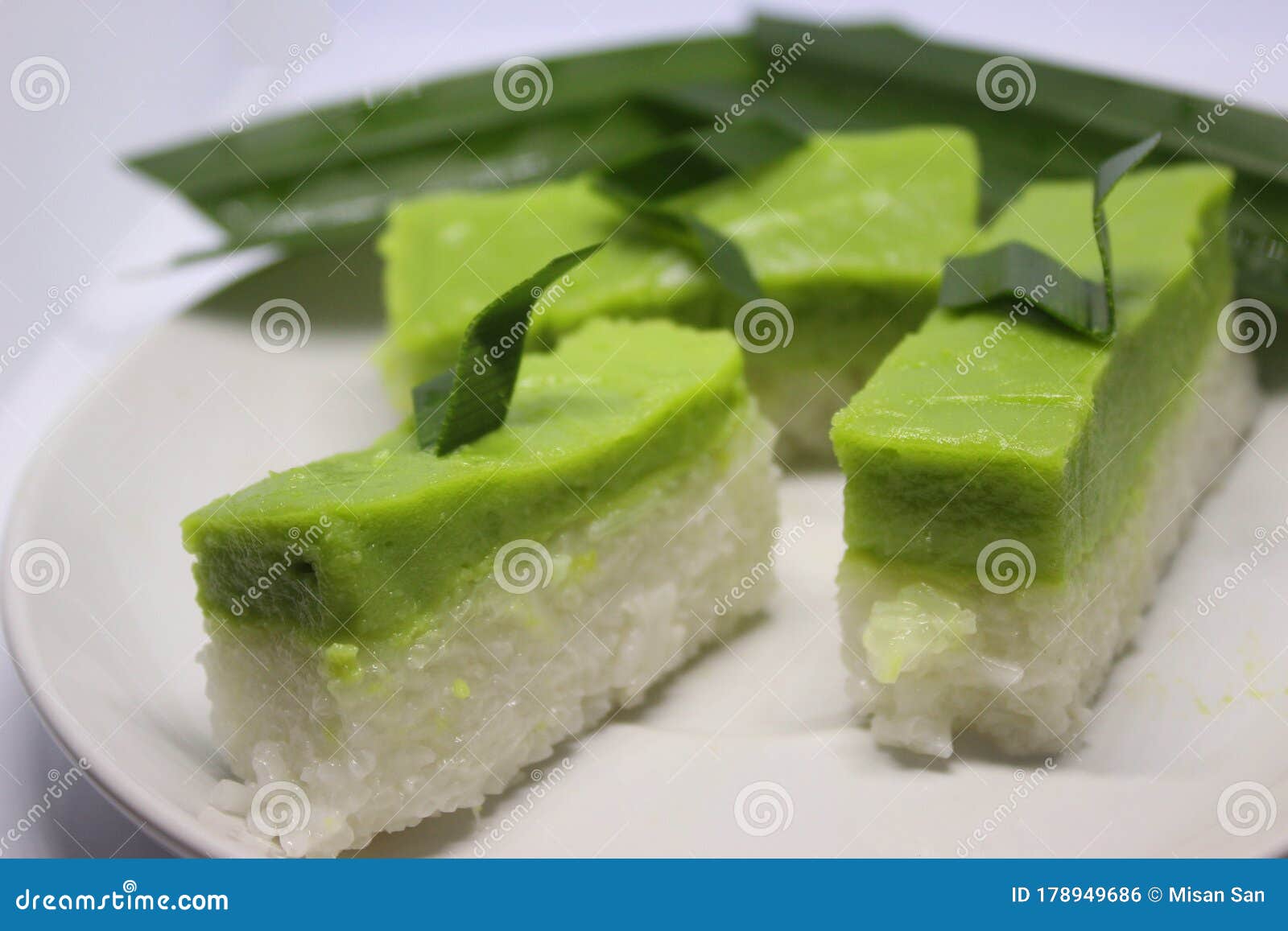 Ketan Talam Pandan Cake Culinary from Indonesia Stock Photo - Image of ...