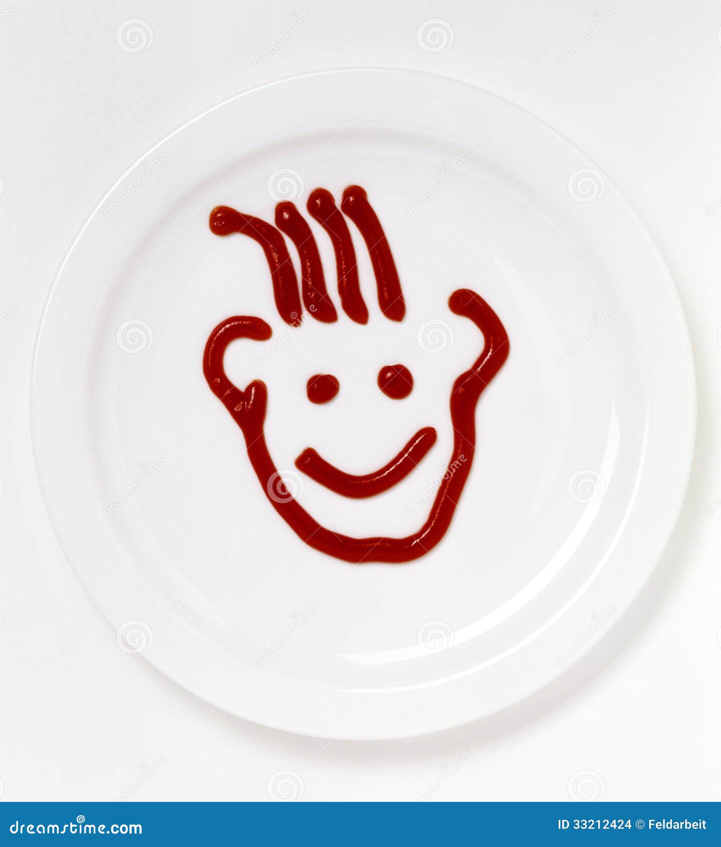 Ketchup face stock photo. Image of plate, nutrition, served - 33212424