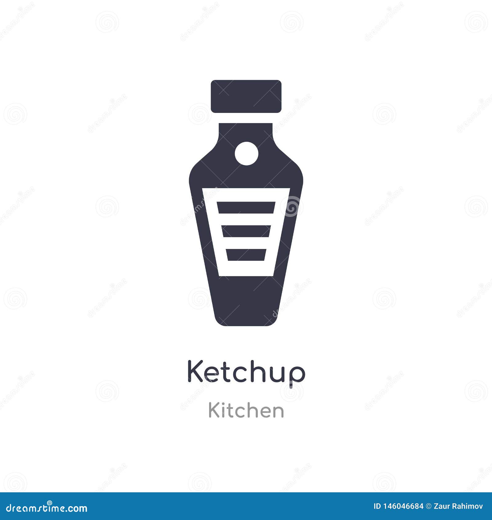 Ketchup Icon. Isolated Ketchup Icon Vector Illustration from Kitchen ...