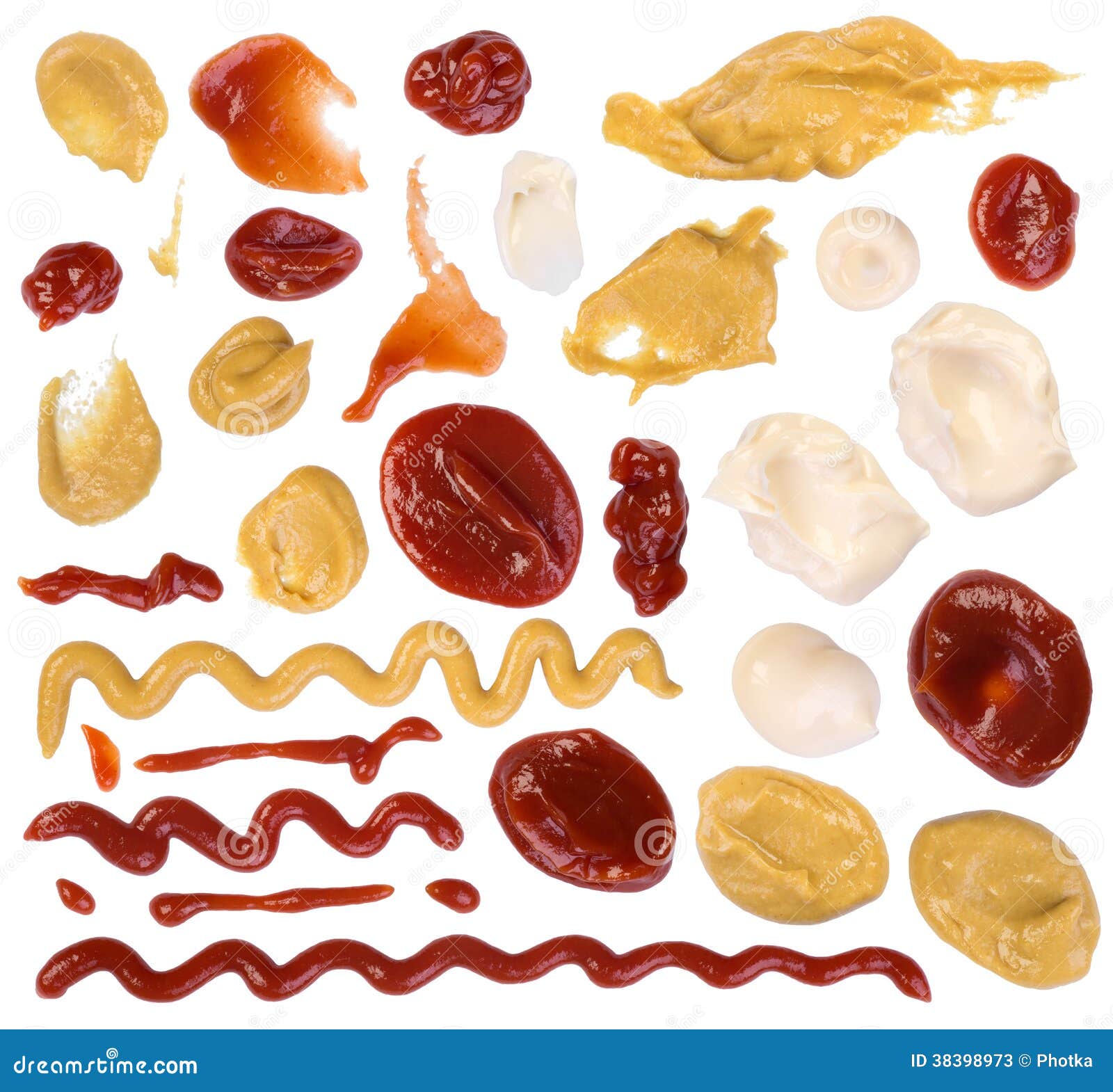 Ketchup, Mosterd En Mayonaiseplonsen Stock Afbeelding - Image of ...