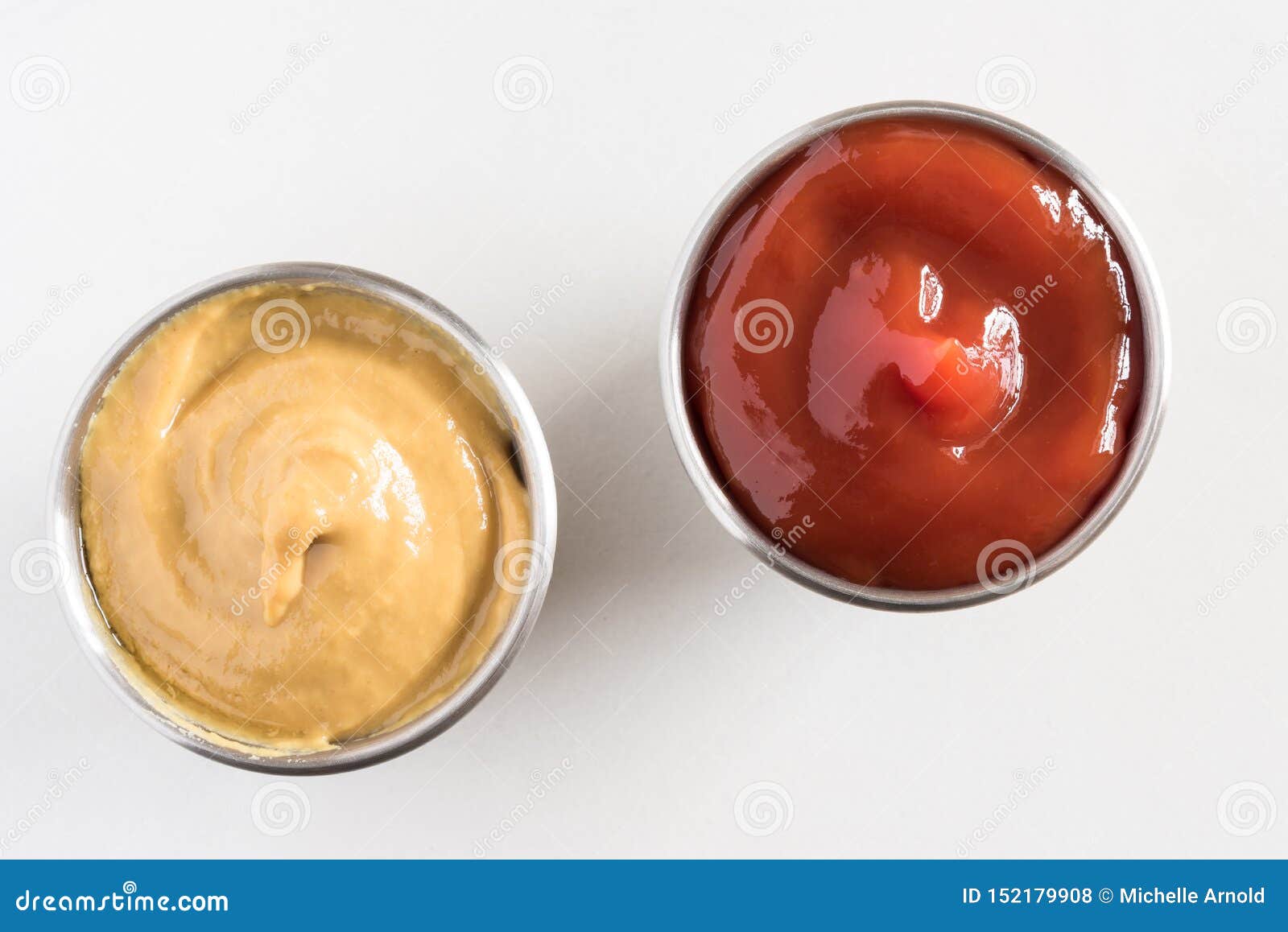 Ketchup and Mustard in Condiment Cups Stock Photo - Image of ingredient ...