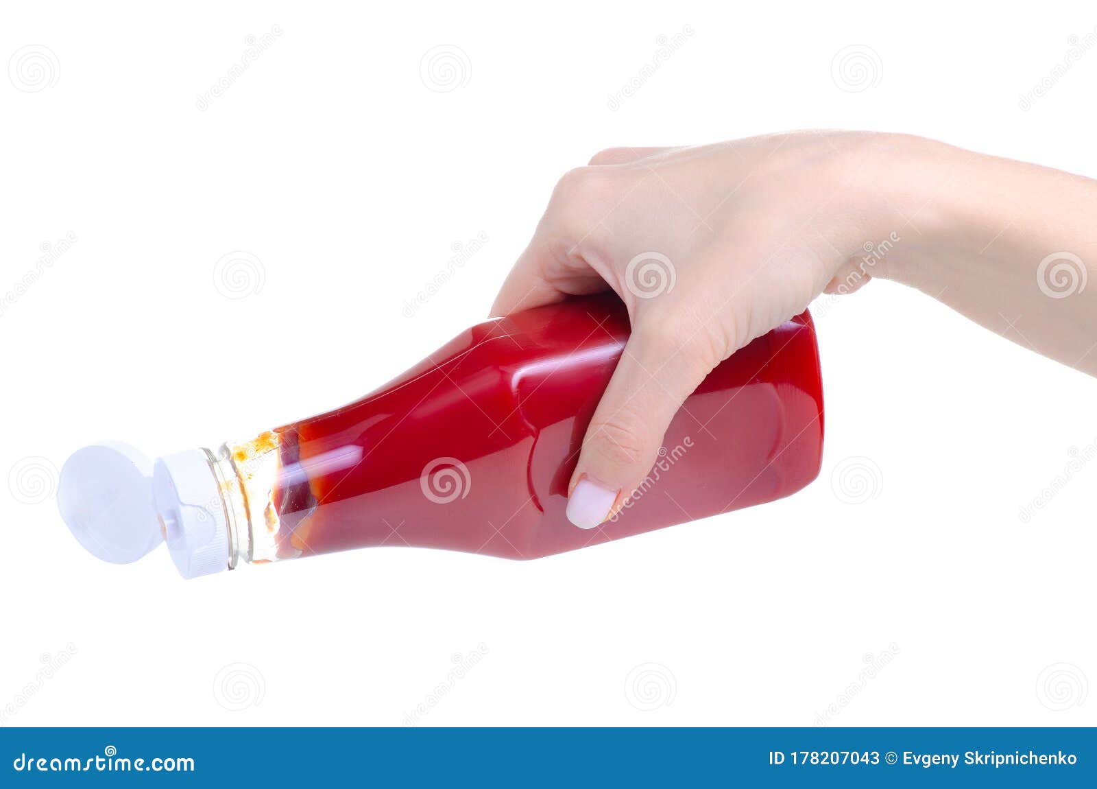 Ketchup in Plastic Bottle in Hand Stock Image - Image of glass, group ...