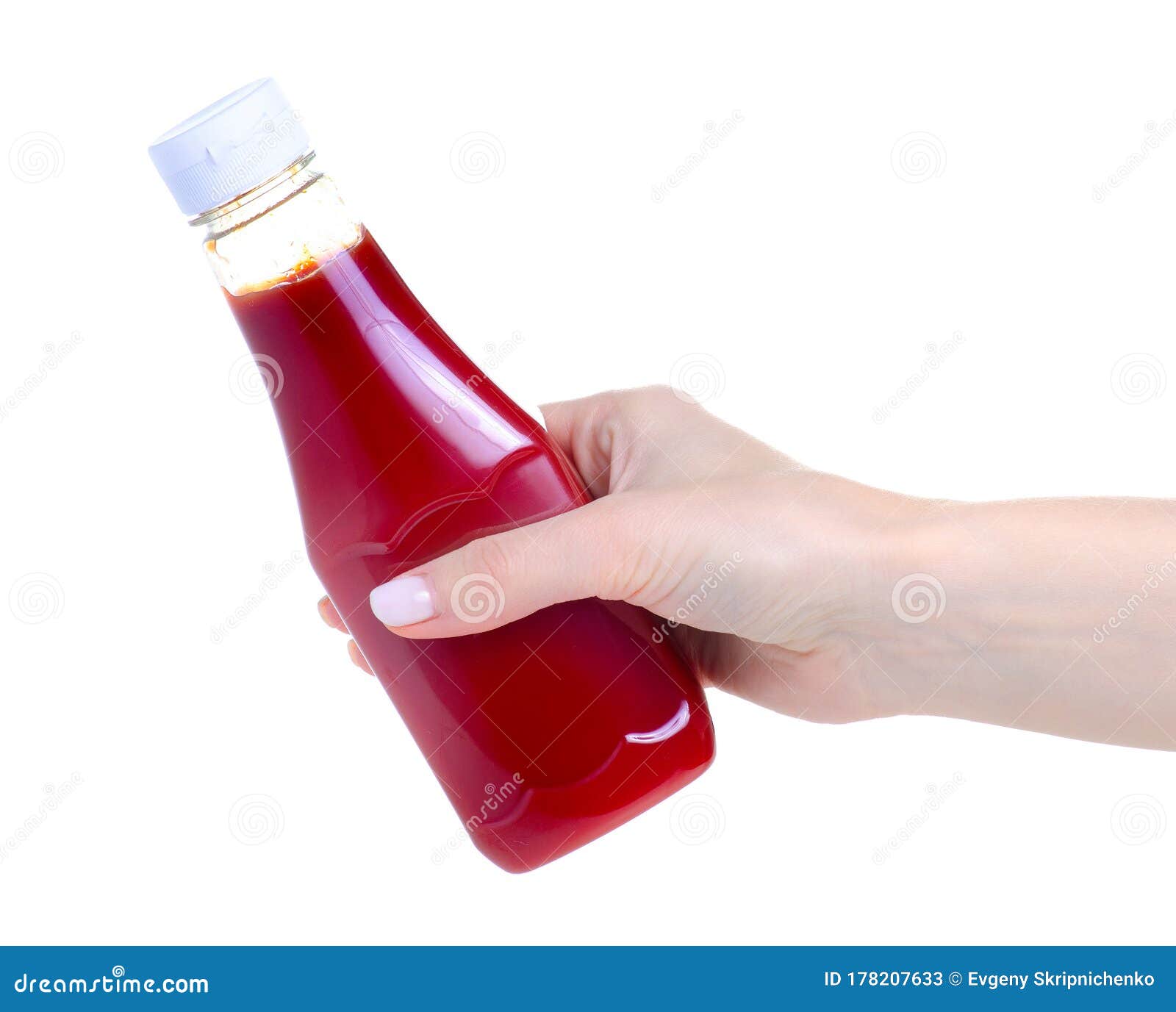 Ketchup in Plastic Bottle in Hand Stock Image - Image of group, product ...