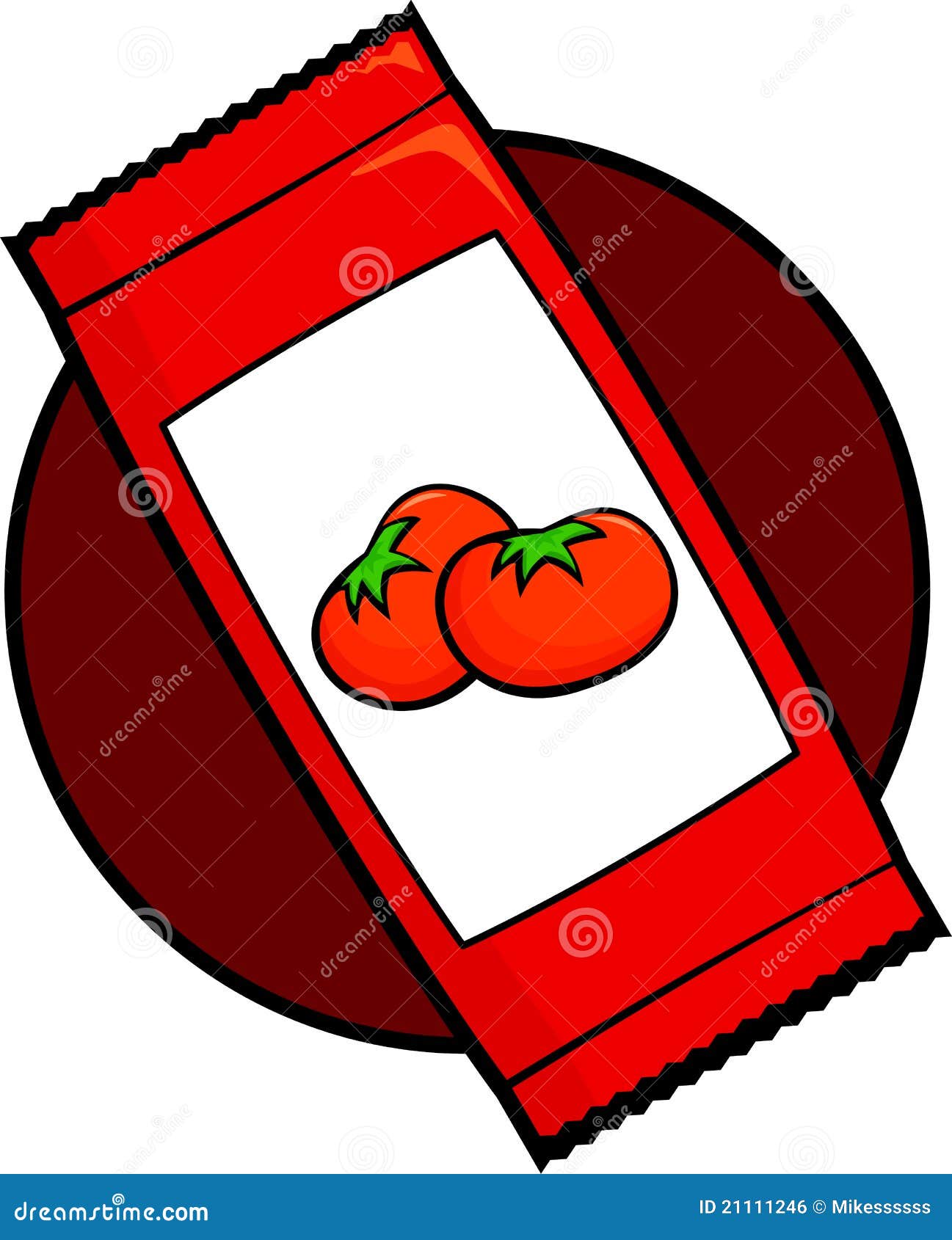 Ketchup Sachet Symbol In Black Color Cartoon Vector | CartoonDealer.com ...
