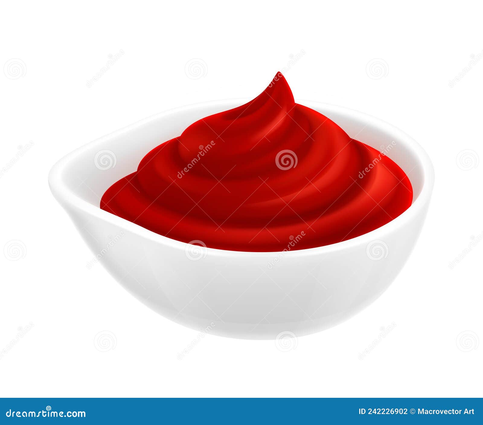 Ketchup Sauce Realistic Composition Stock Vector - Illustration of ...