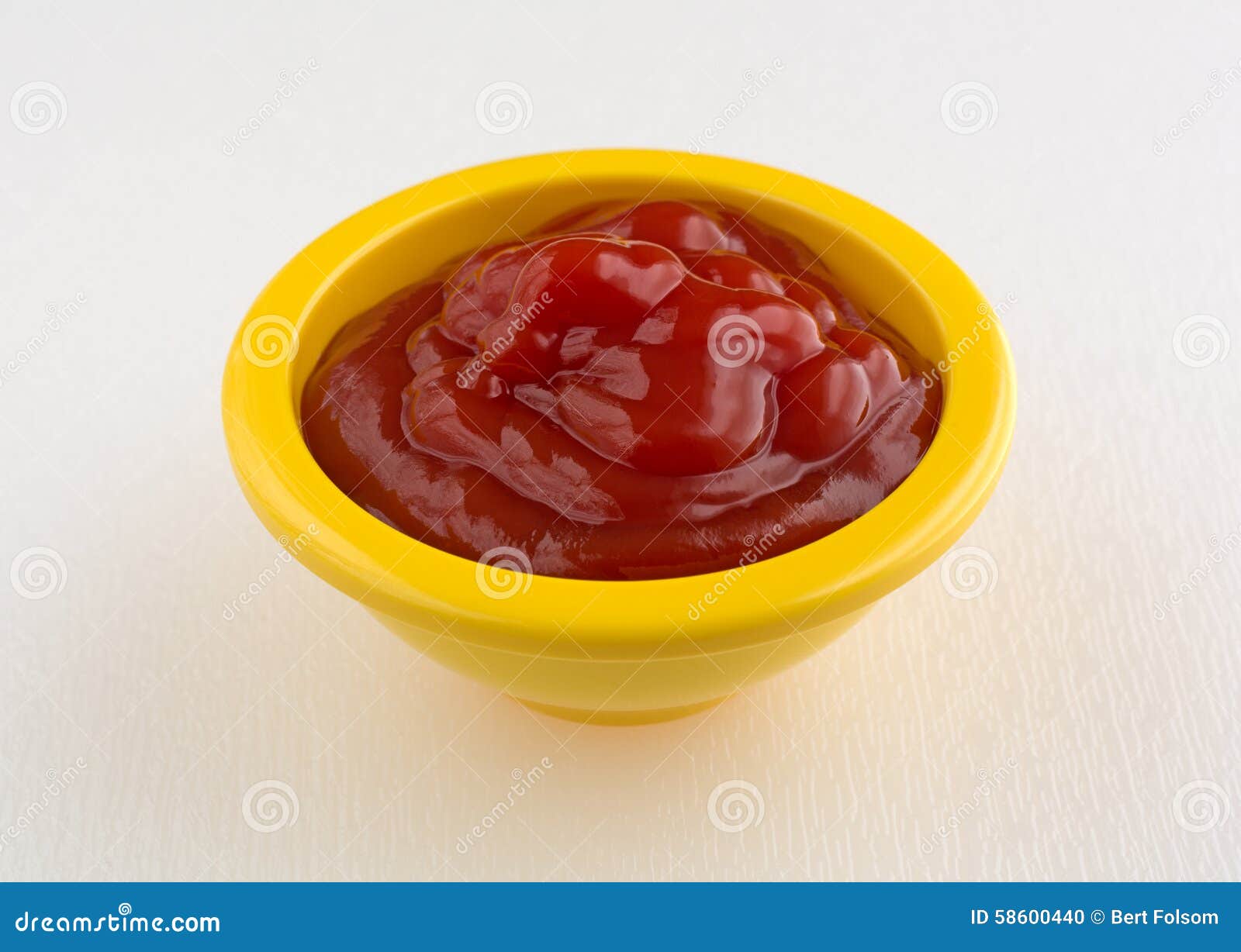 Ketchup in a Small Yellow Bowl Stock Photo - Image of dish, yellow ...