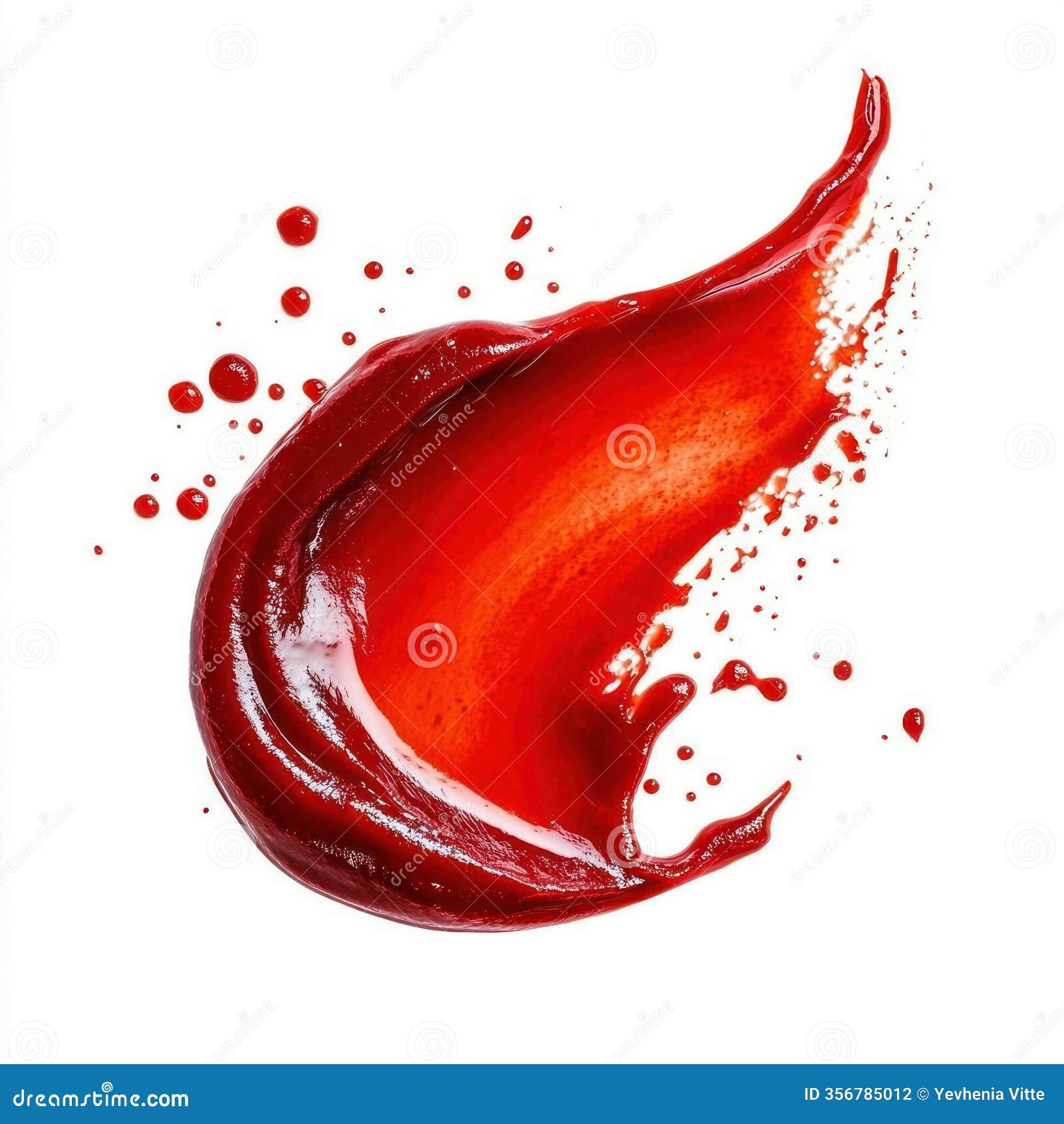 Ketchup Splash Isolated on White Stock Illustration - Illustration of ...