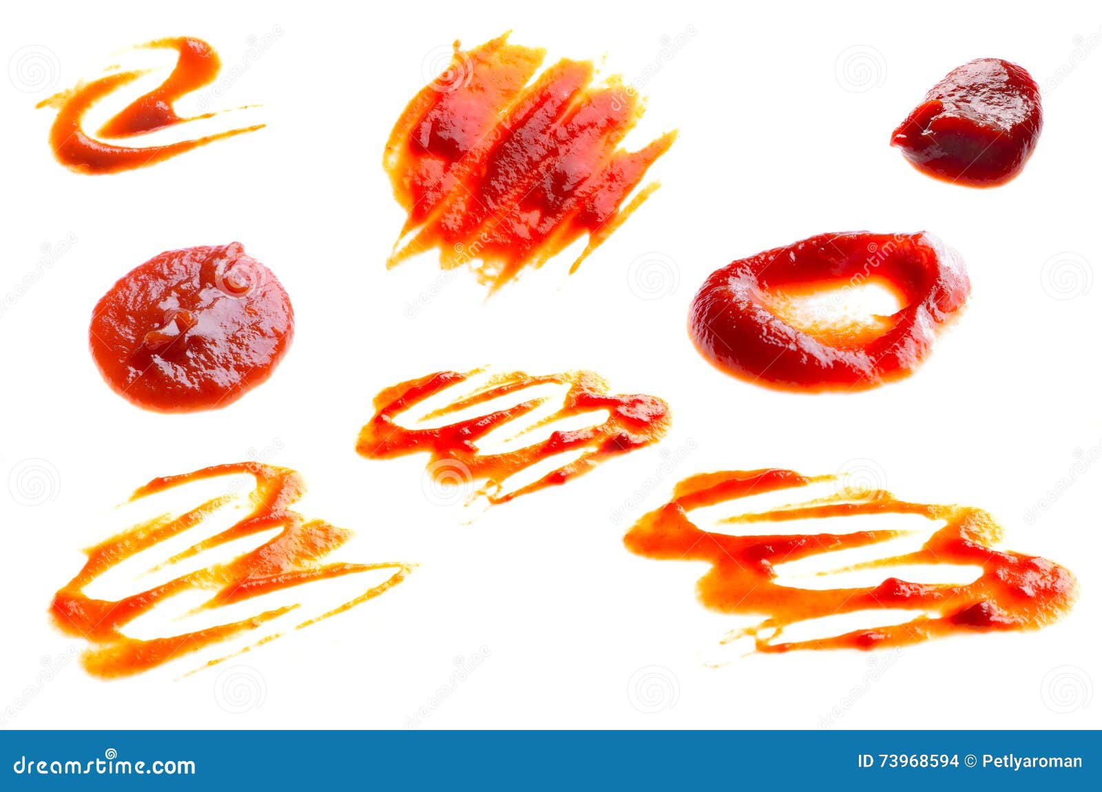 Ketchup Splashes Isolated on White Stock Photo - Image of liquid ...