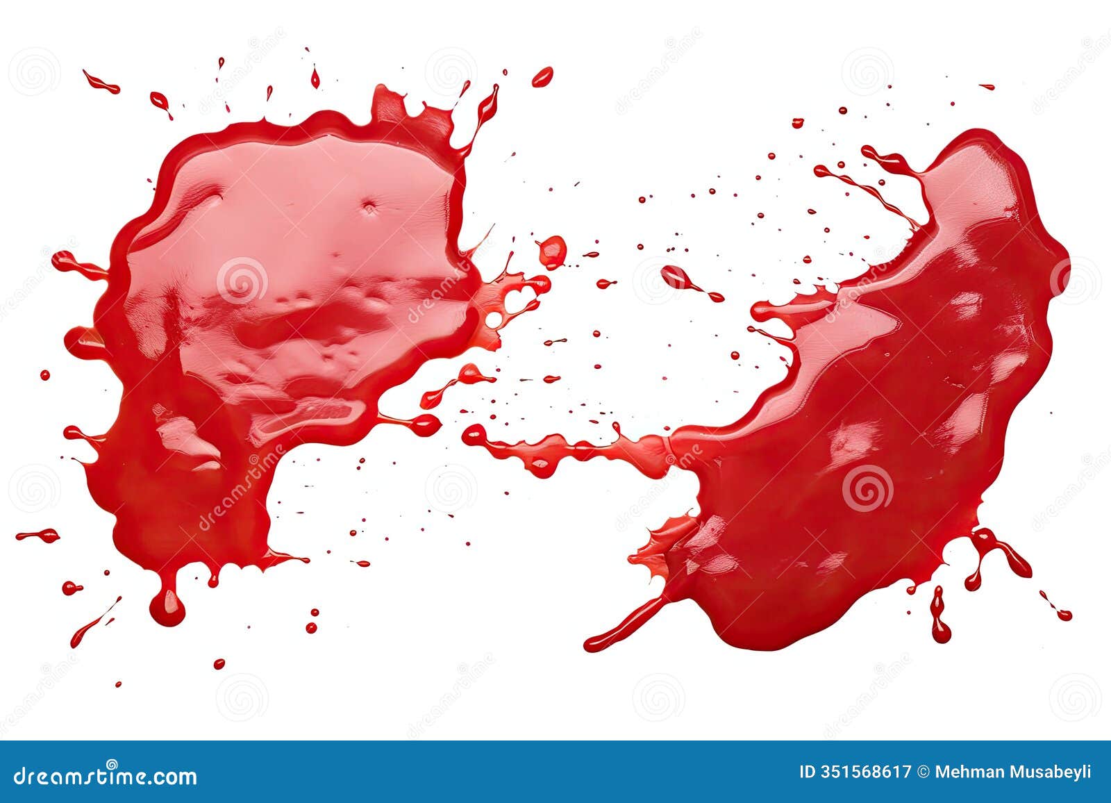 Ketchup Tomato Paste Marks Isolated on White Background Stock ...