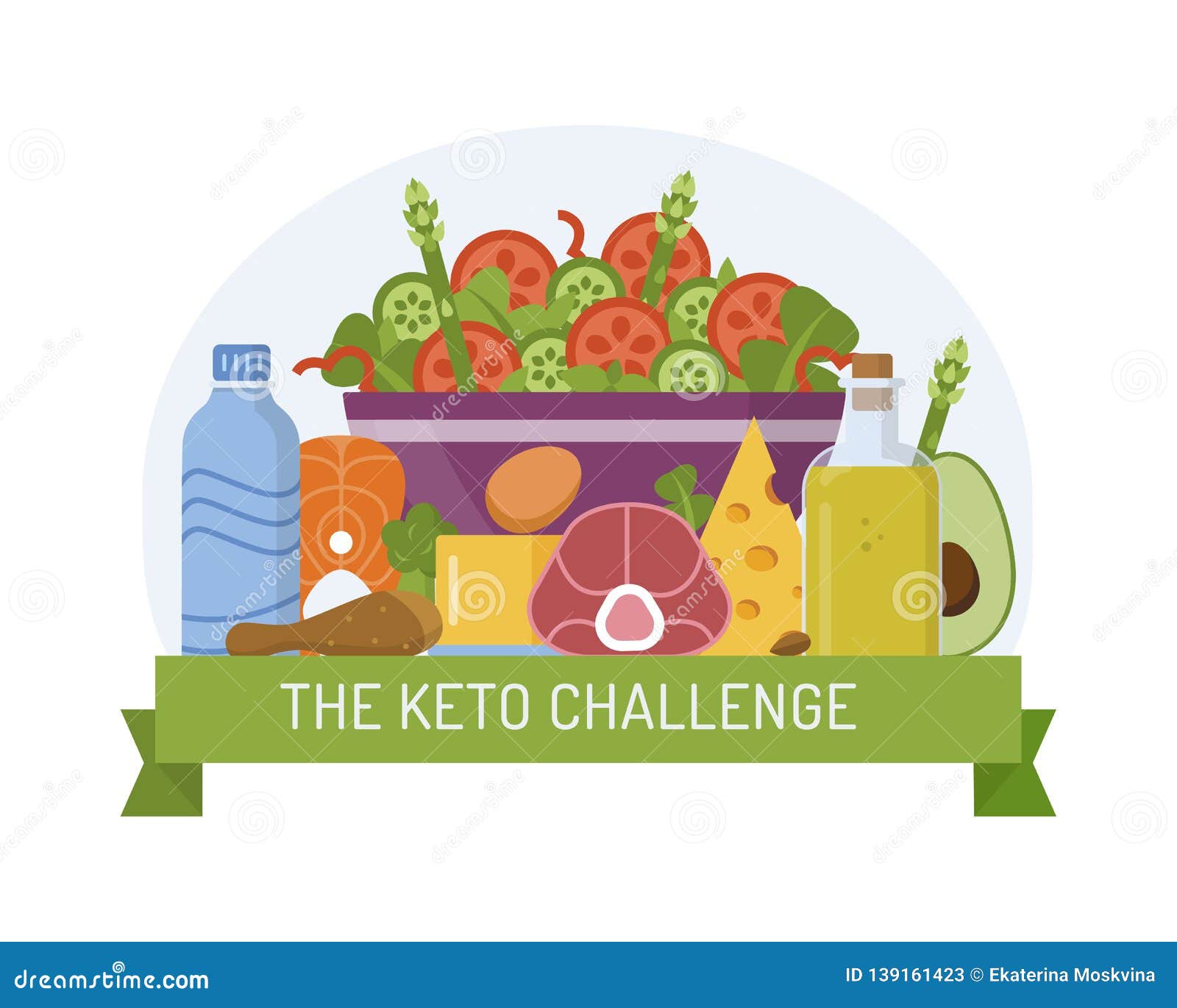 Keto diet concept stock vector. Illustration of flat - 139161423