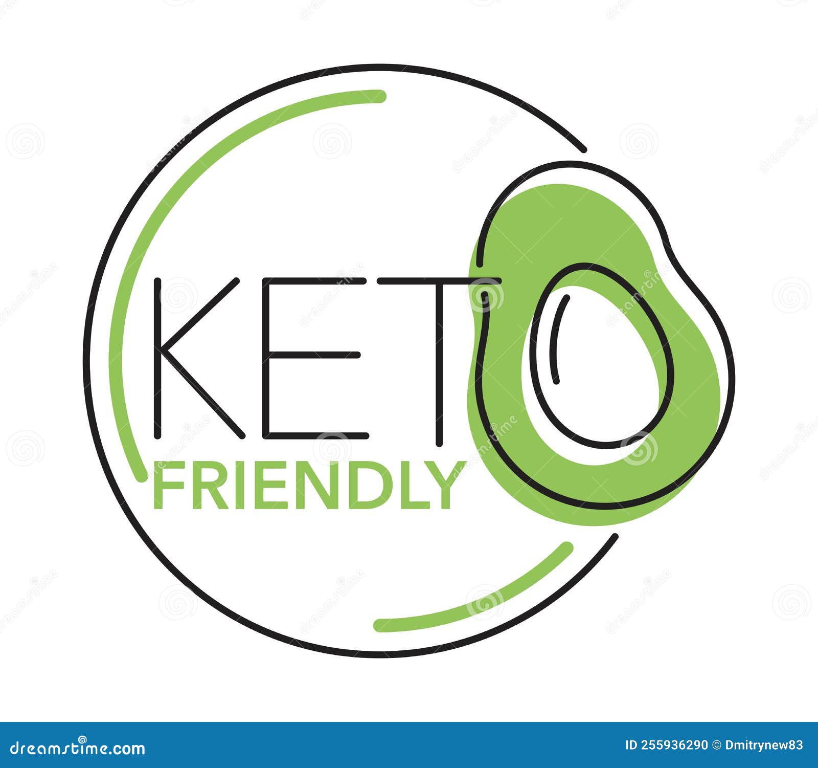 Keto Friendly - Labeling for Dieting Nutrition Stock Vector ...