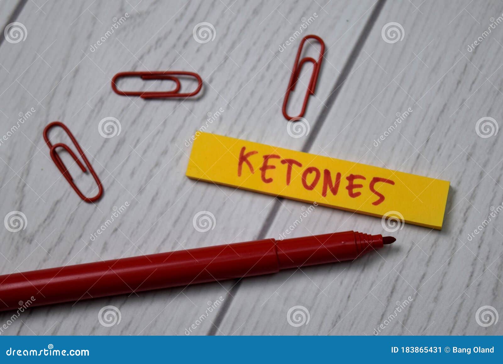 Ketones Text on Sticky Notes with Office Desk Concept Stock Image ...