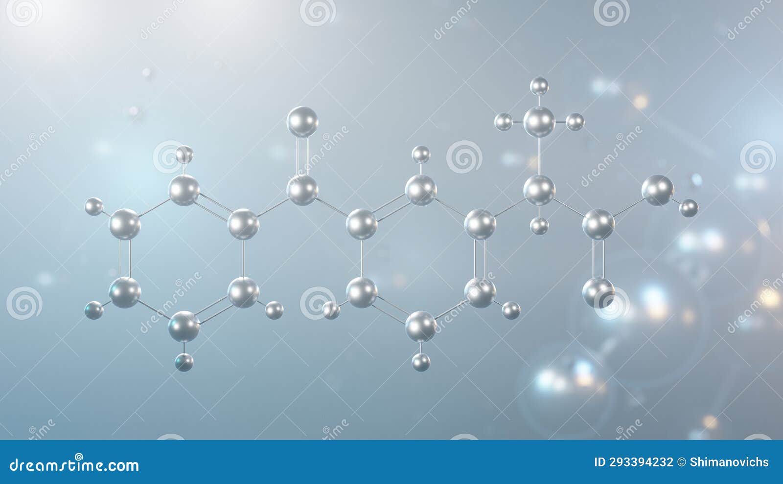 Ketoprofen Molecular Structure, 3d Model Molecule, Nonsteroidal Anti ...