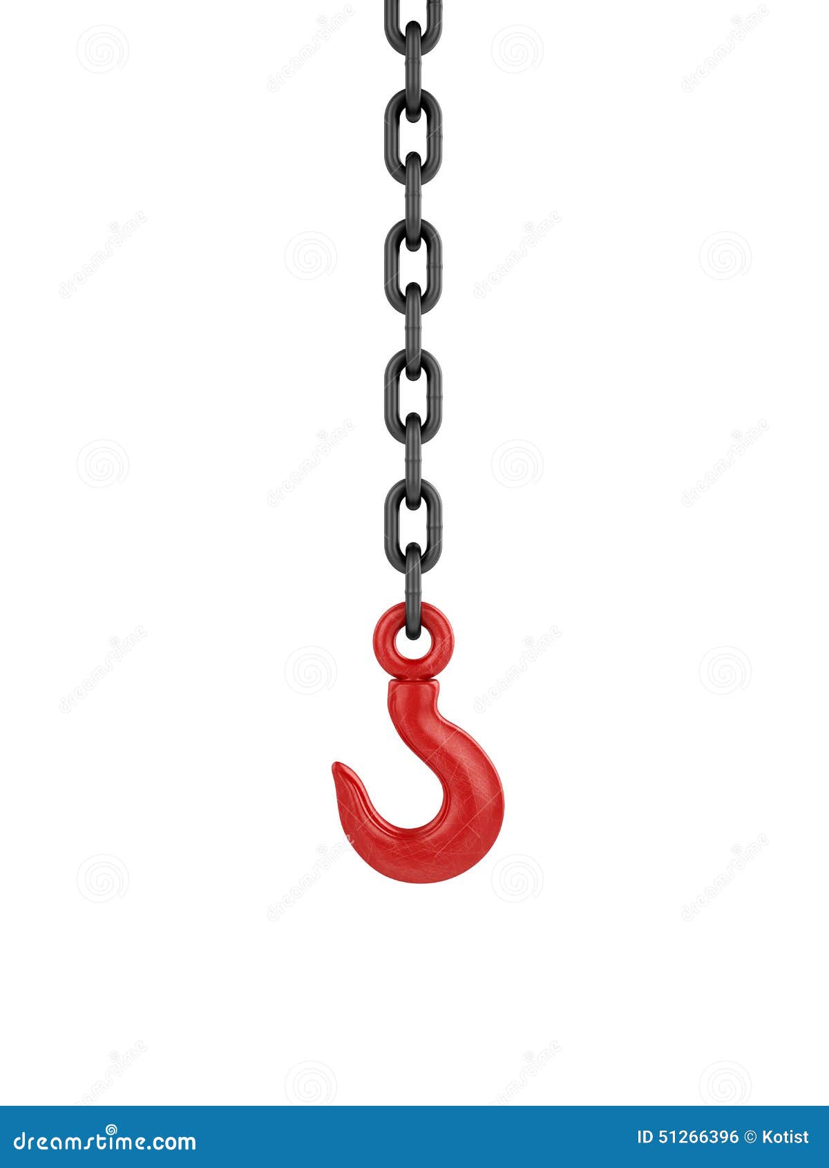 Ketting en rode haak stock illustratie. Illustration of anker - 51266396