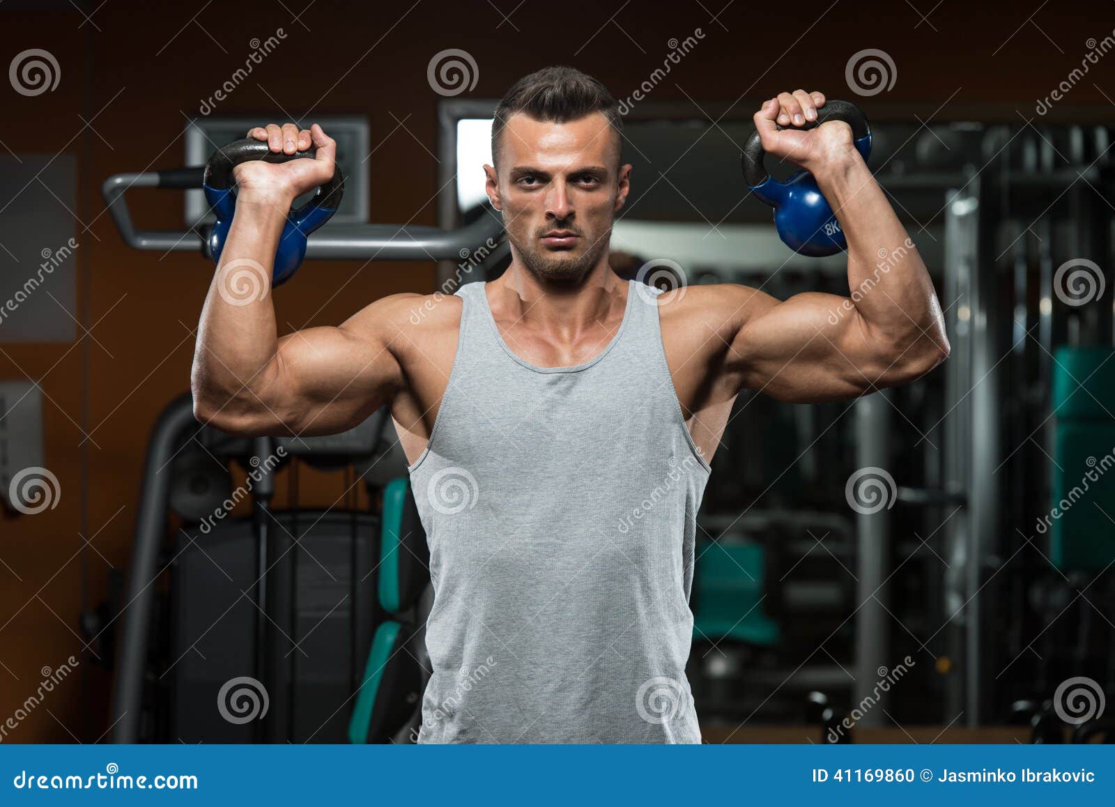 Kettle Bell Workout stock photo. Image of caucasian, bell - 41169860