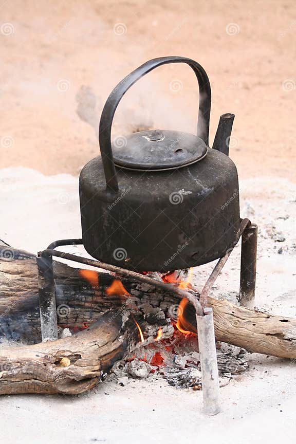Kettle Boiling stock image. Image of nature, coal, safari - 7373261