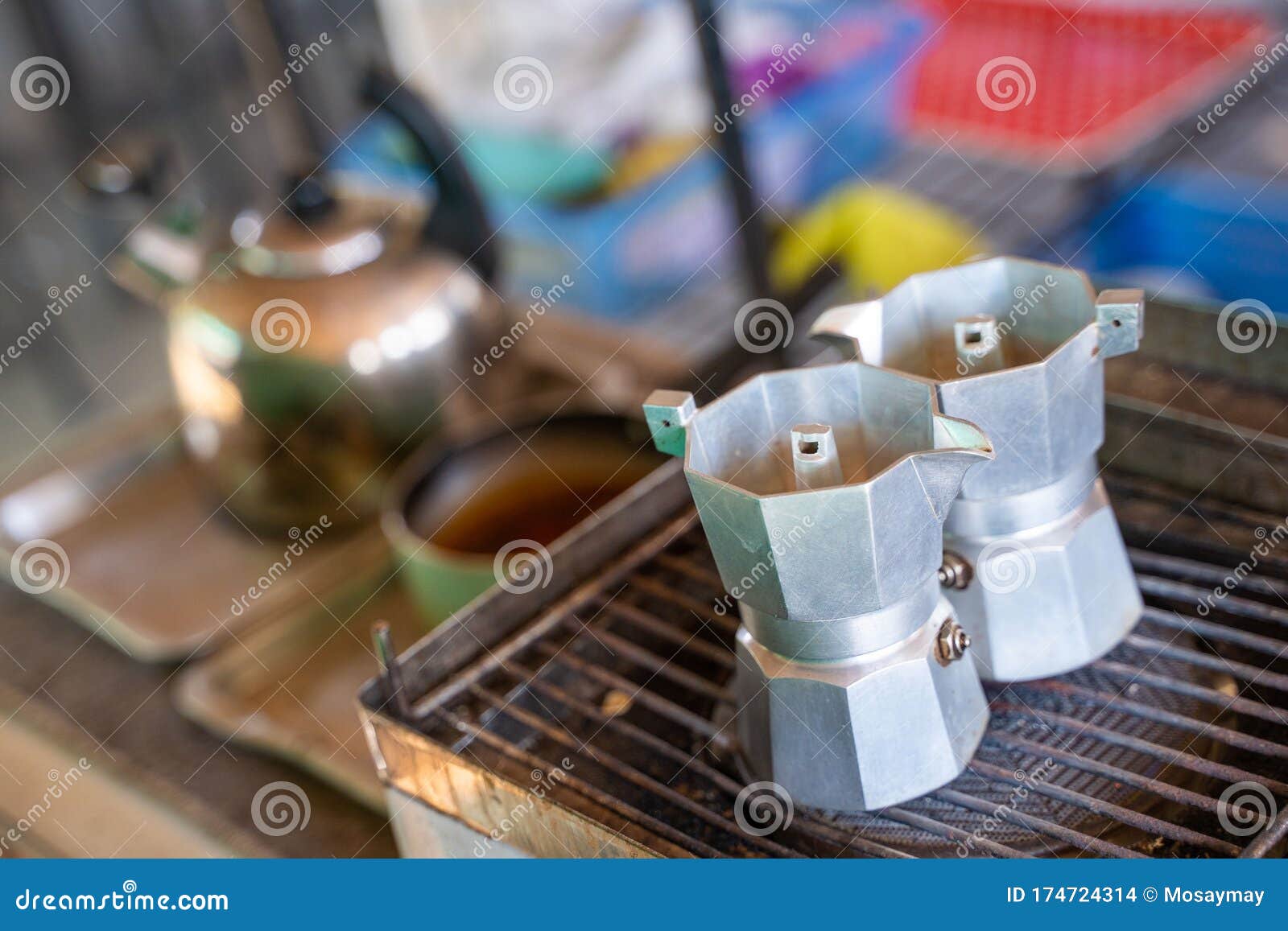 Kettle for Brew Coffee in Coffee Shop Stock Photo - Image of barista ...
