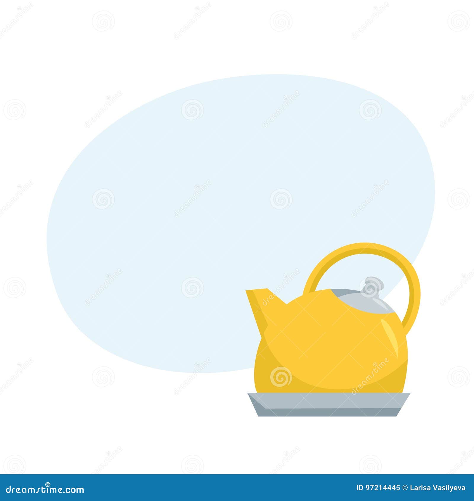 Kettle. Catoon teapot stock vector. Illustration of handle - 97214445