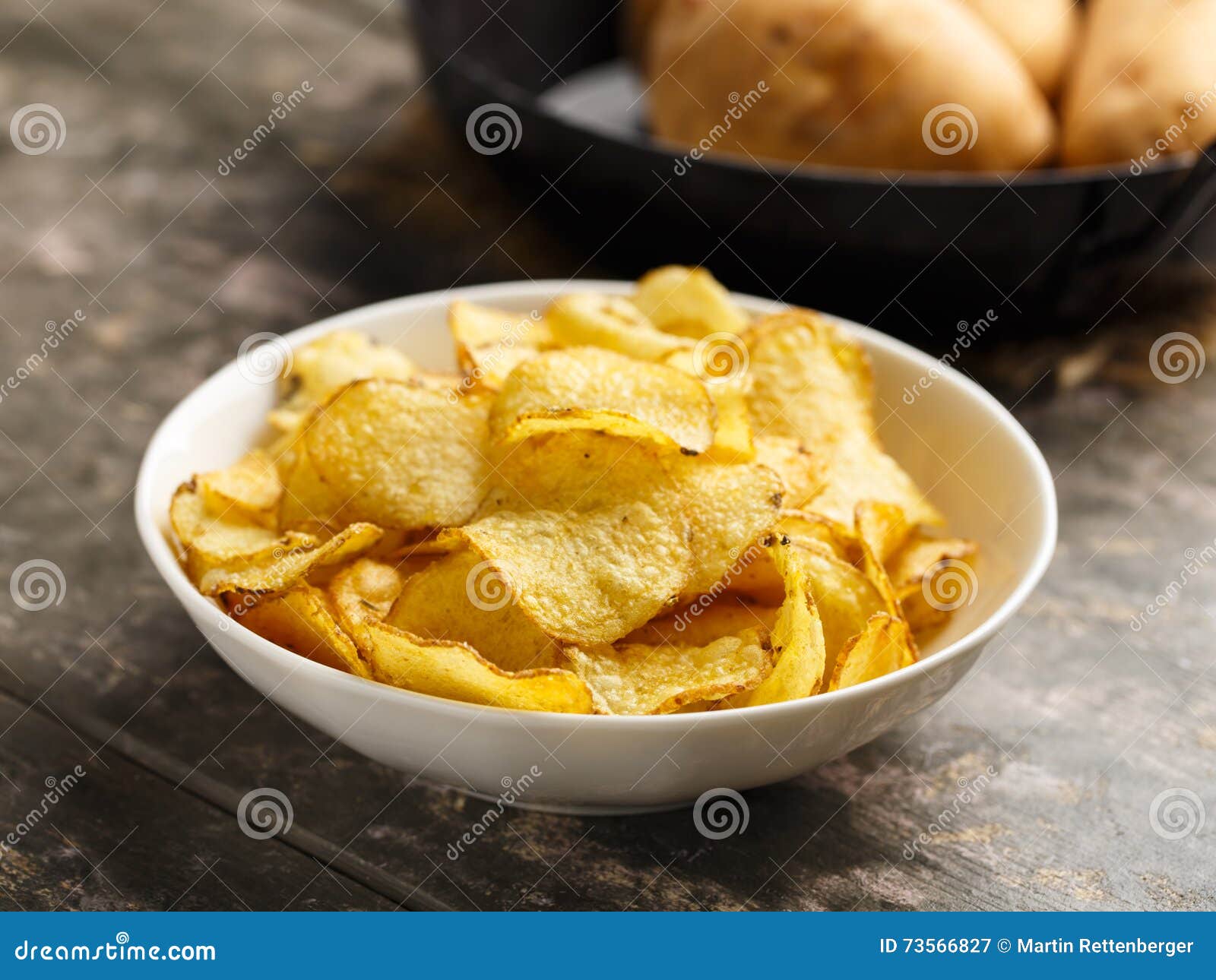Kettle Cooked Potato Crisps Stock Image - Image of heap, closeup: 73566827