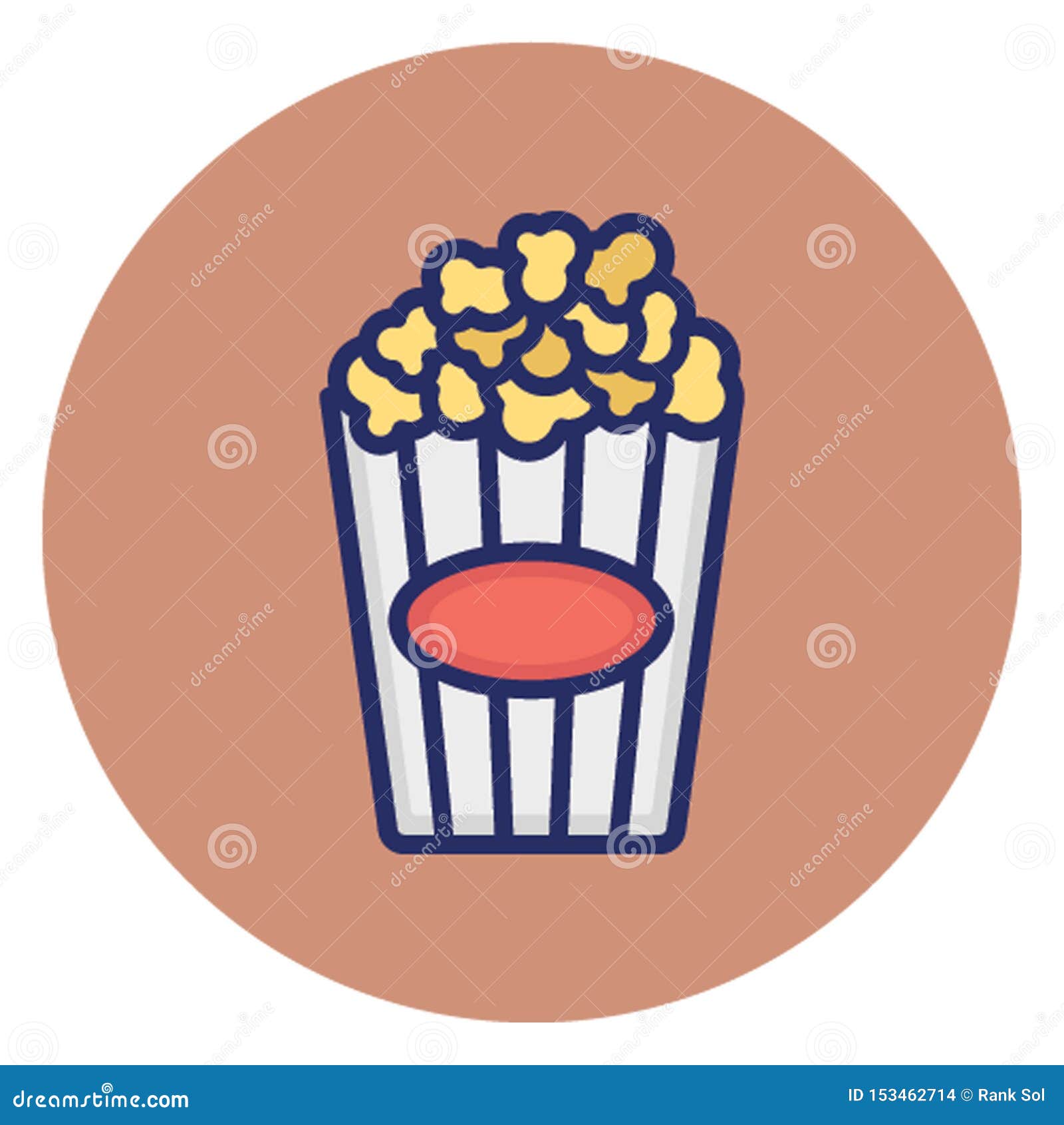 Kettle Corn, Popcorn Vector Icon Which Can Easily Edit Stock Vector ...