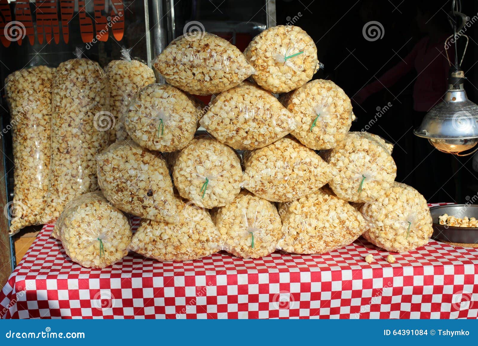Kettle Corn Pyramid stock photo. Image of kettle, stacked - 64391084