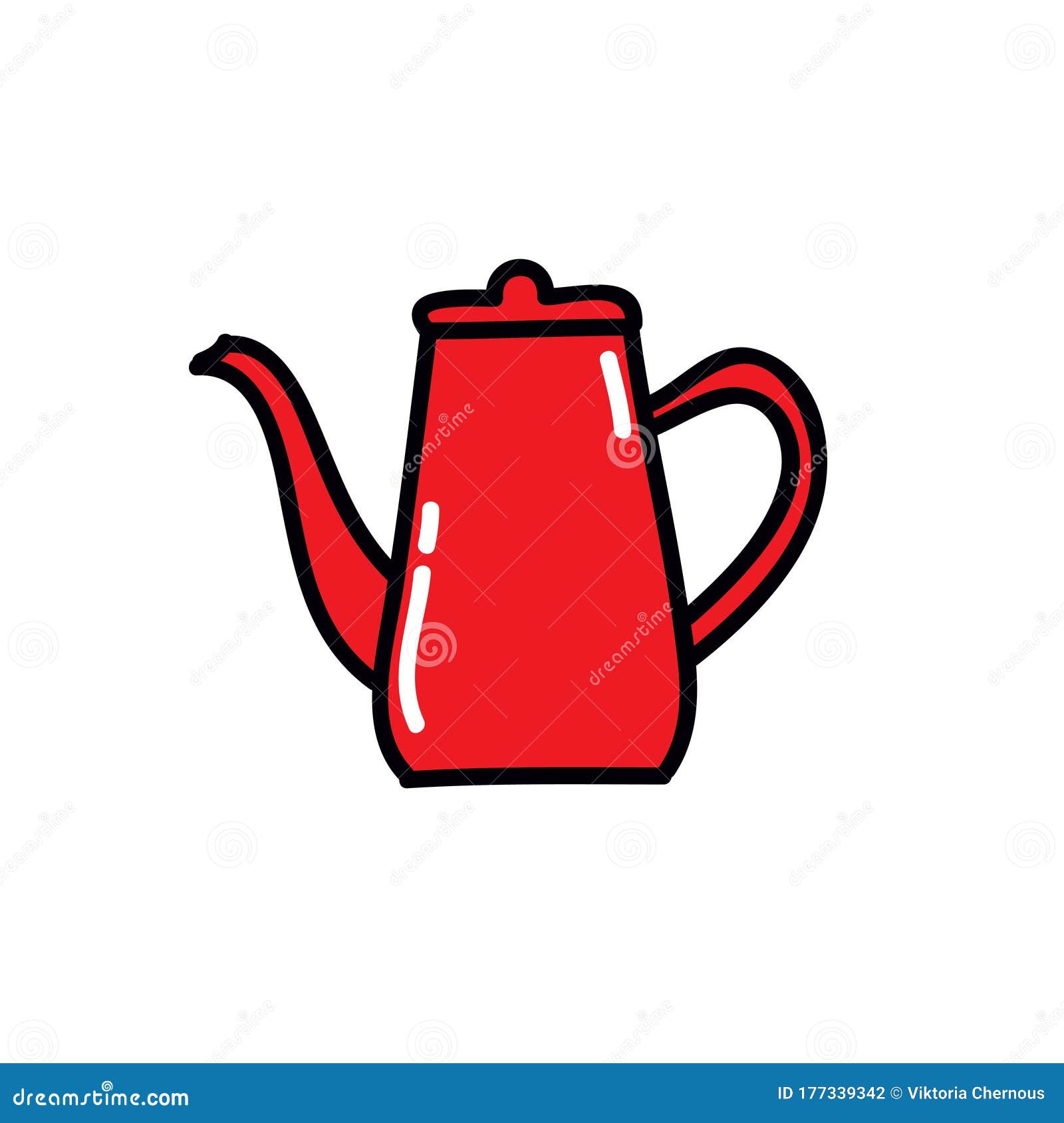 Kettle Doodle Icon, Vector Illustration Stock Illustration ...