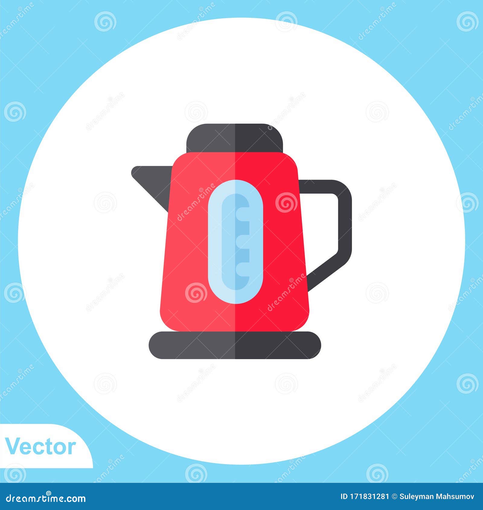 Kettle Flat Vector Icon Sign Symbol Stock Illustration - Illustration ...