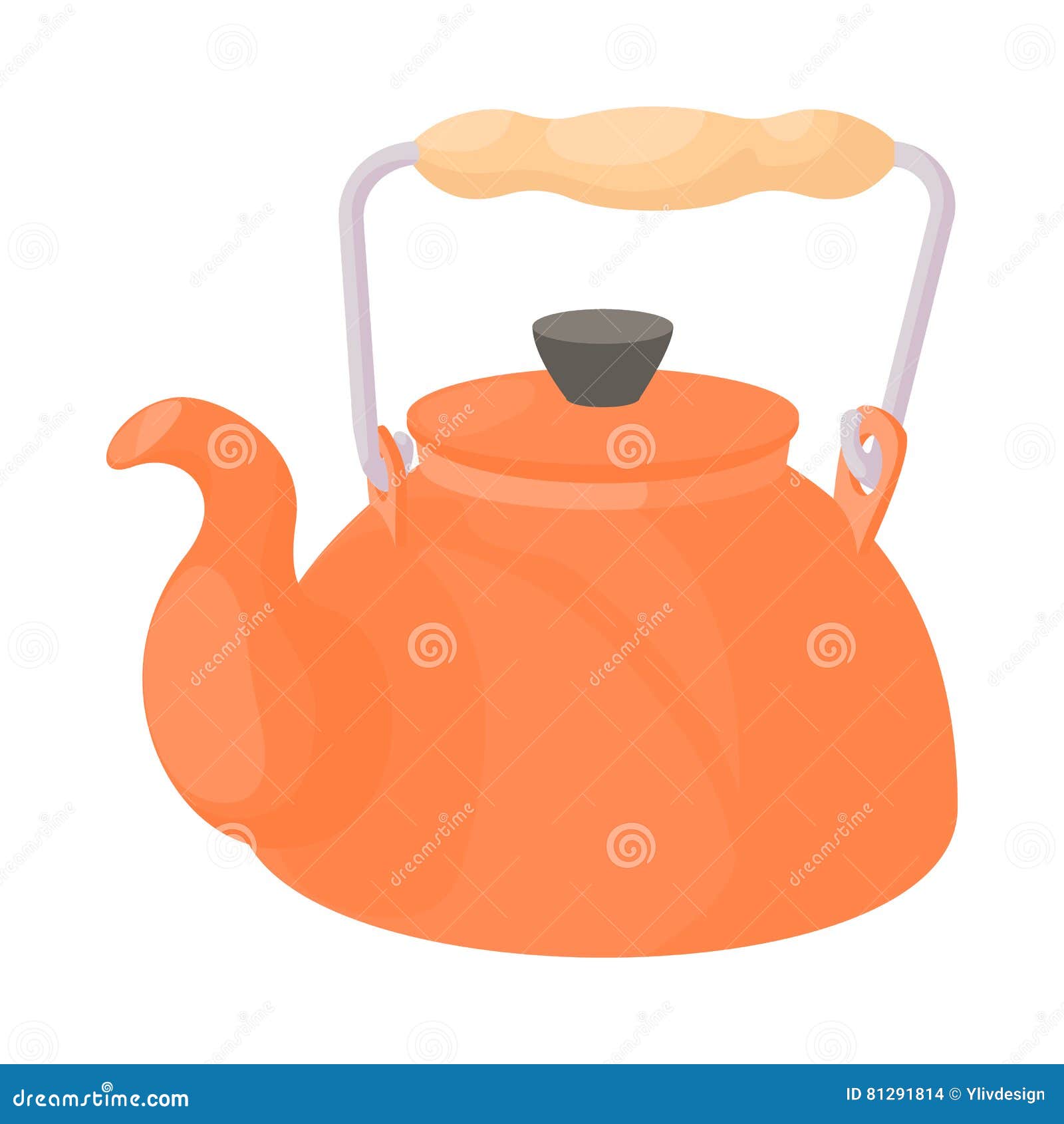 Kettle Icon in Cartoon Style Stock Vector - Illustration of appliance ...