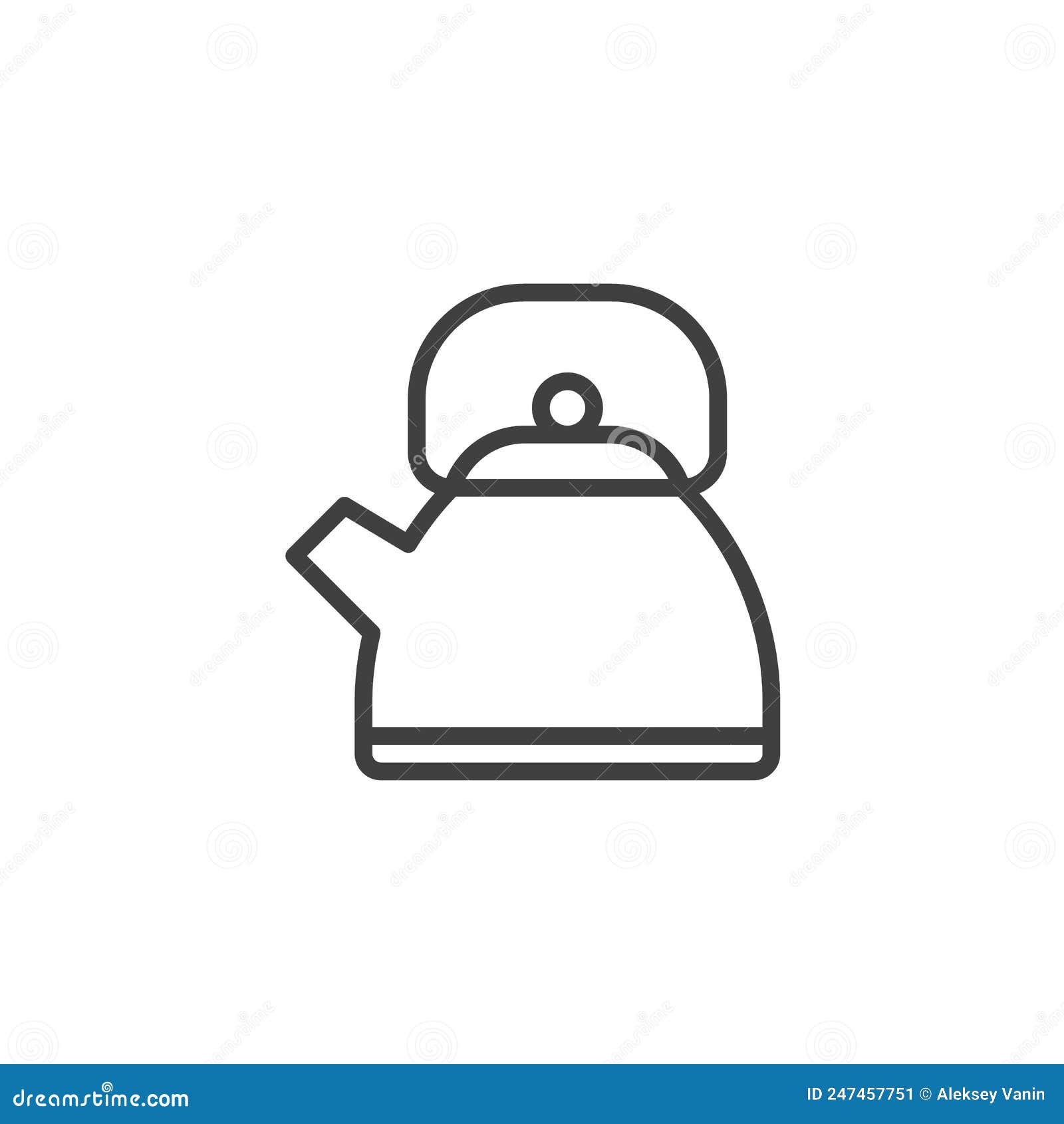 Kettle line icon stock vector. Illustration of clipart - 247457751