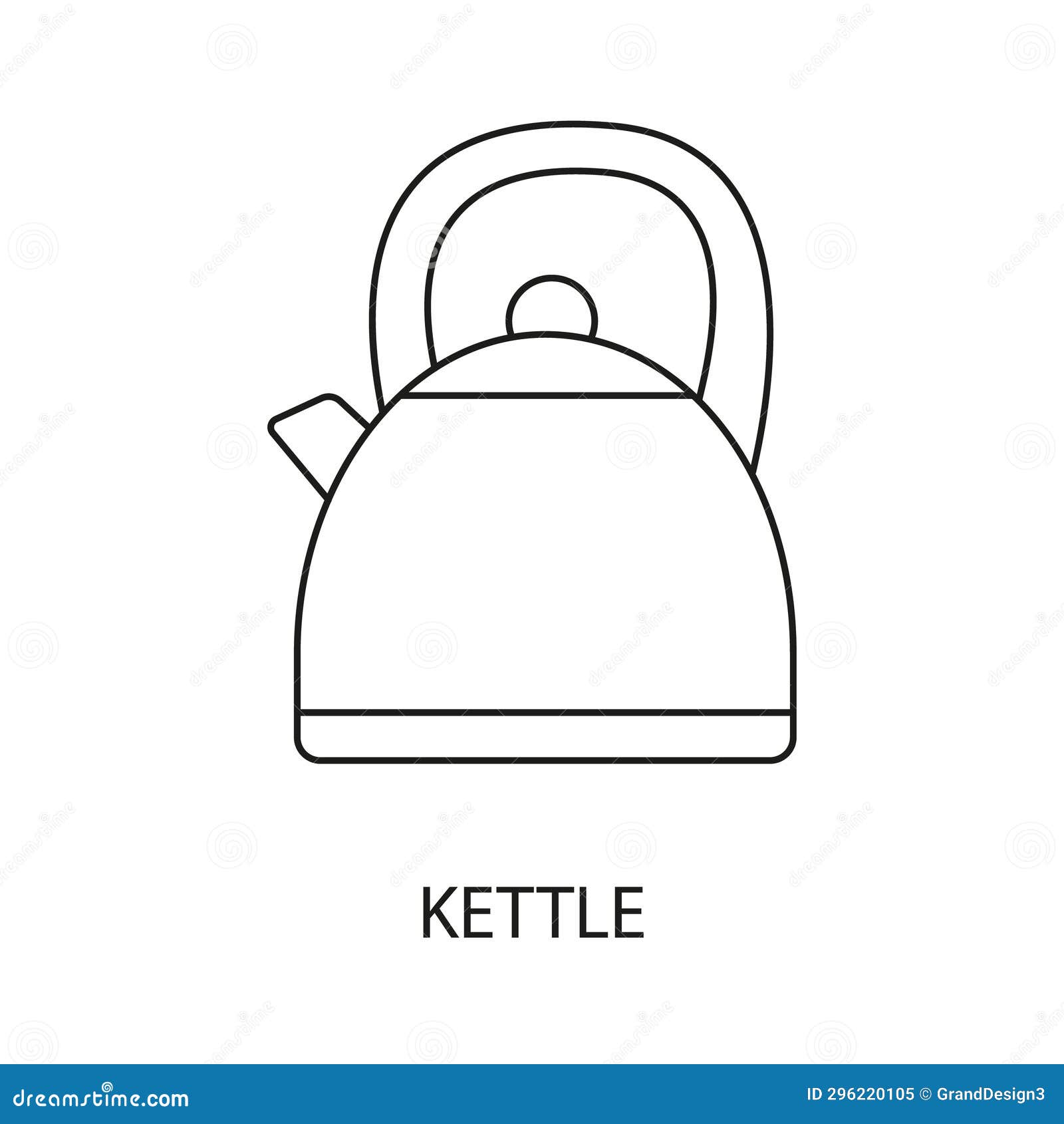 Kettle Line Icon Vector for Marks on Food Packaging Stock Vector ...