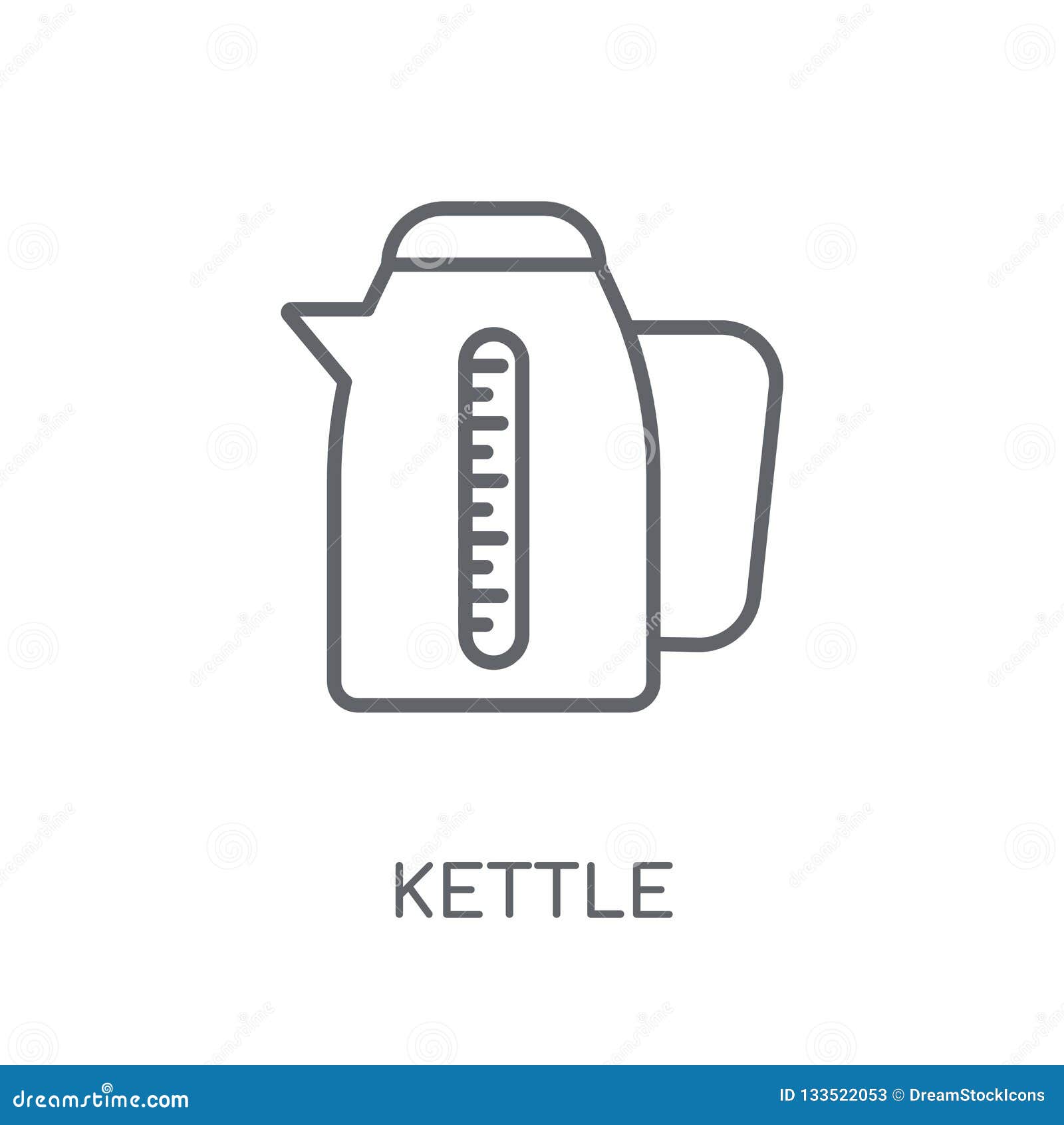 Kettle Linear Icon. Modern Outline Kettle Logo Concept on White Stock ...